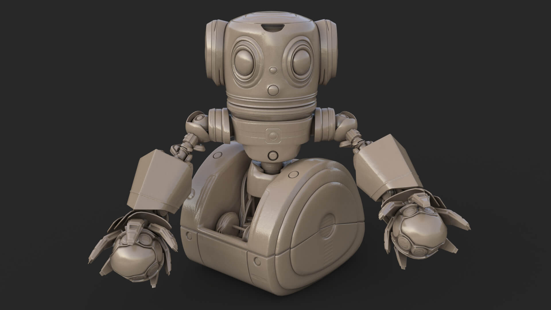 Cute Robot Clay AI - 3D Model by Mak21