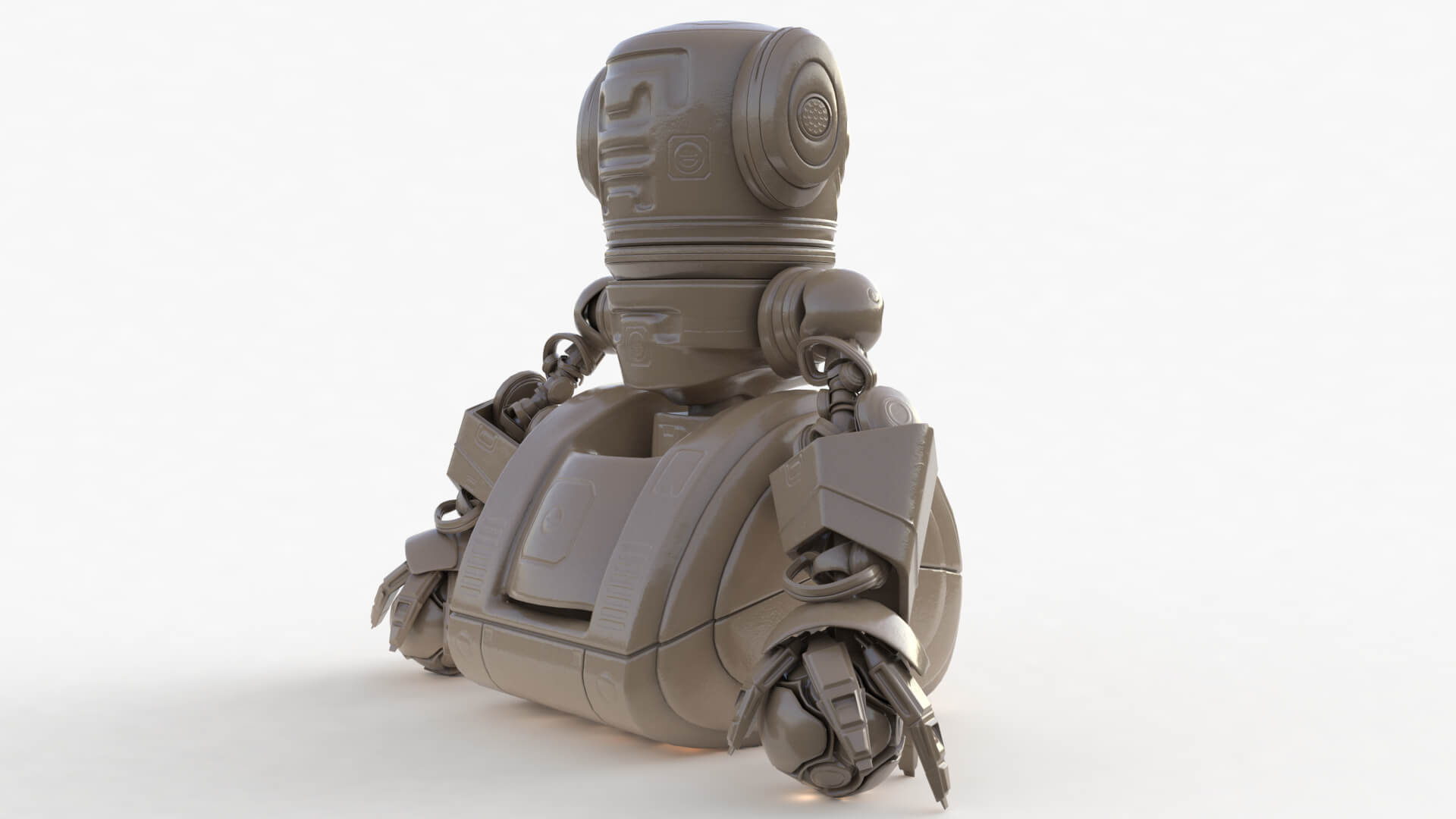 Cute Robot Clay AI - 3D Model by Mak21