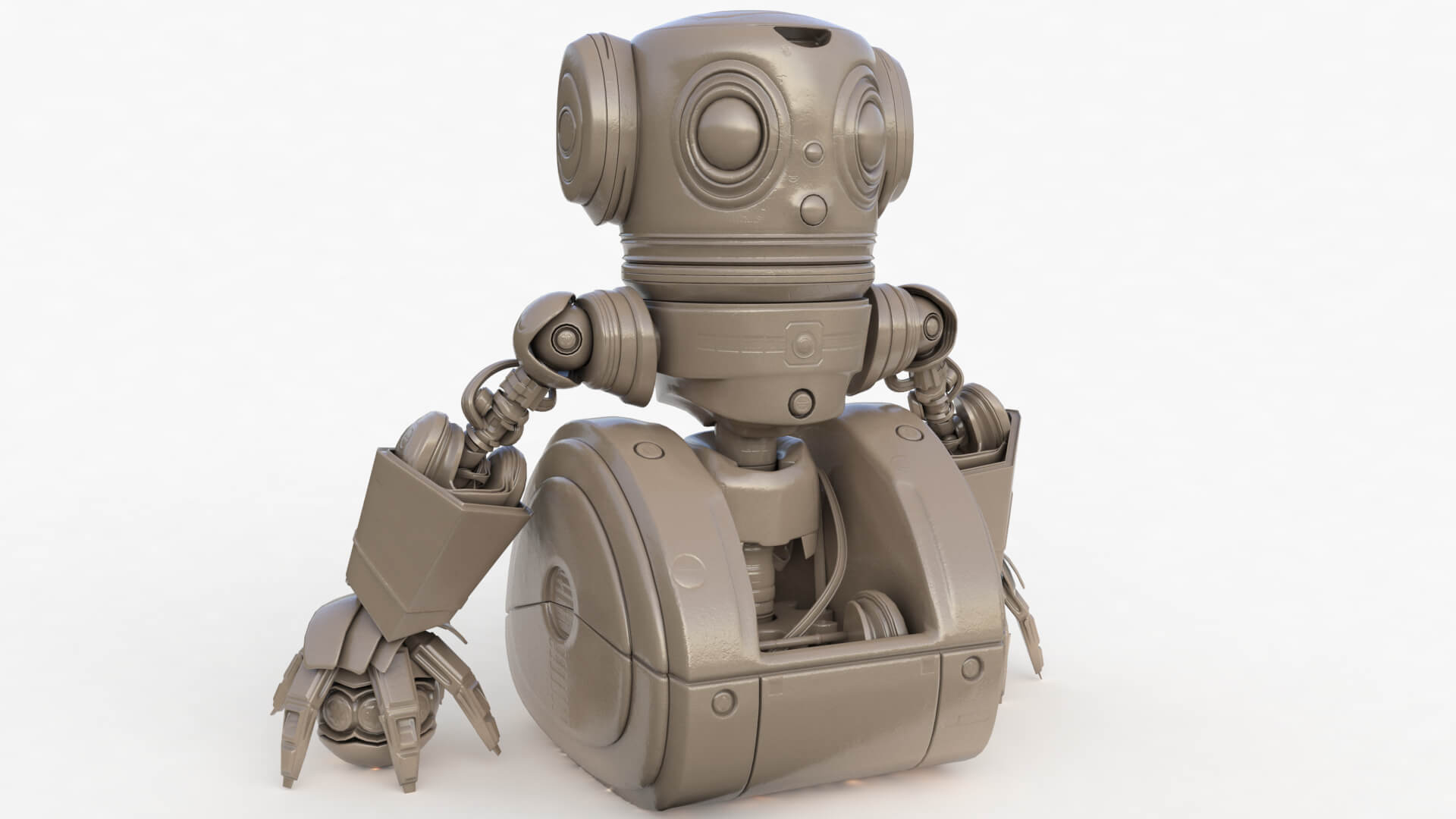 Cute Robot Clay AI - 3D Model by Mak21