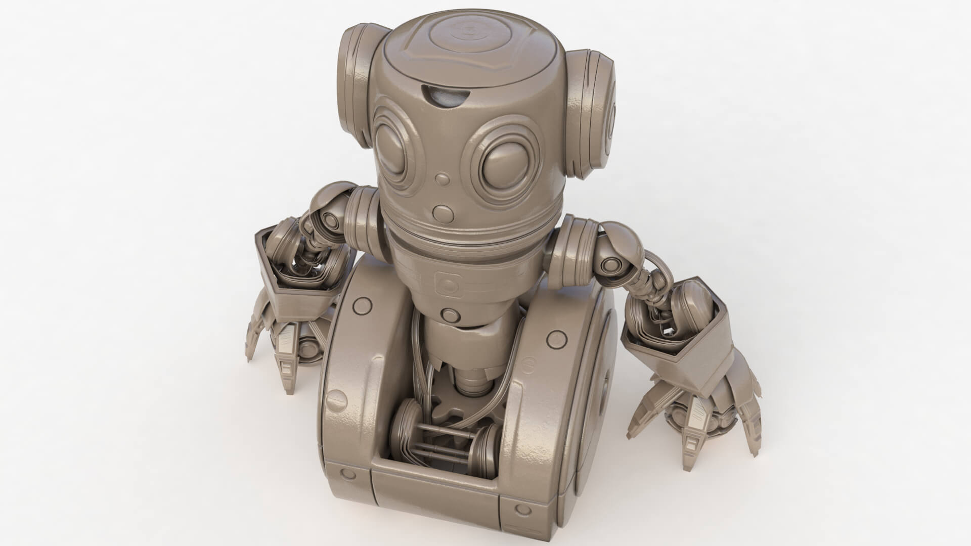 Cute Robot Clay AI - 3D Model by Mak21