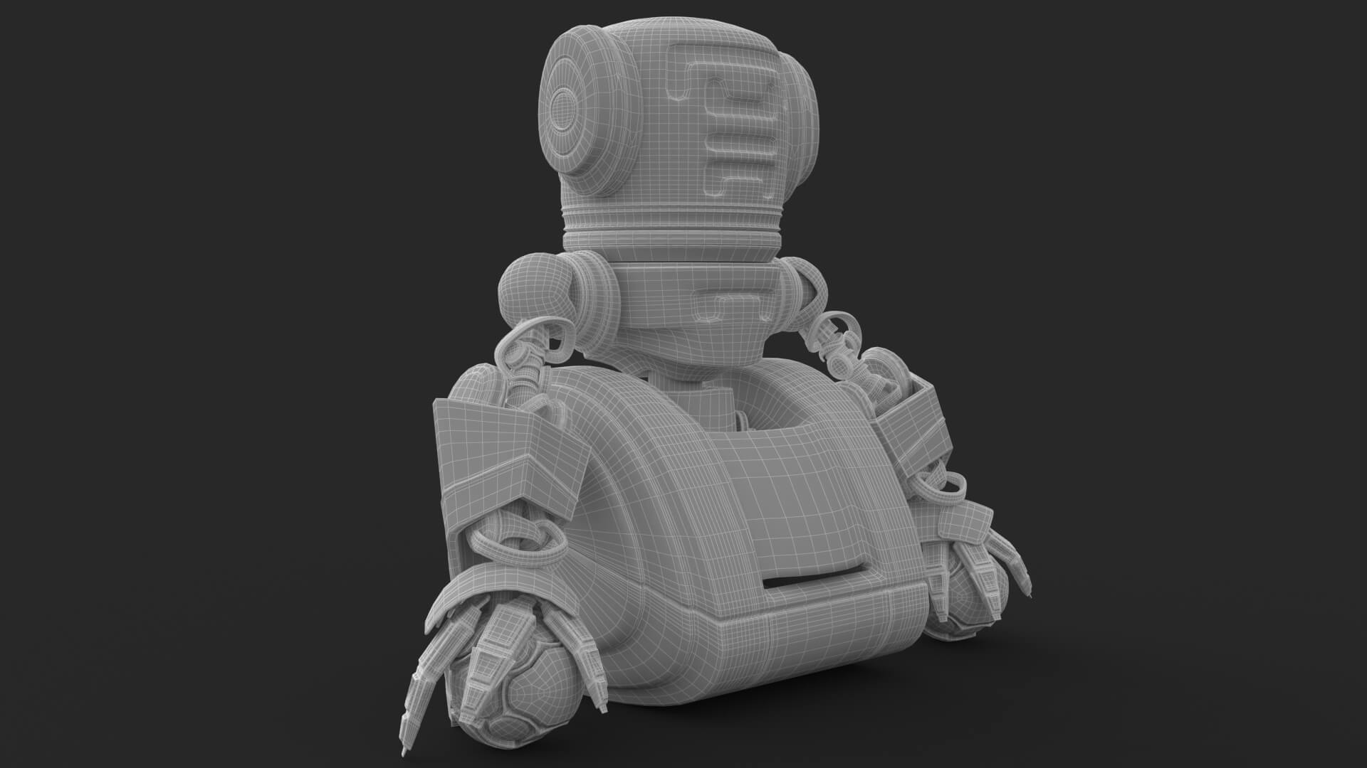Cute Robot Clay AI - 3D Model by Mak21
