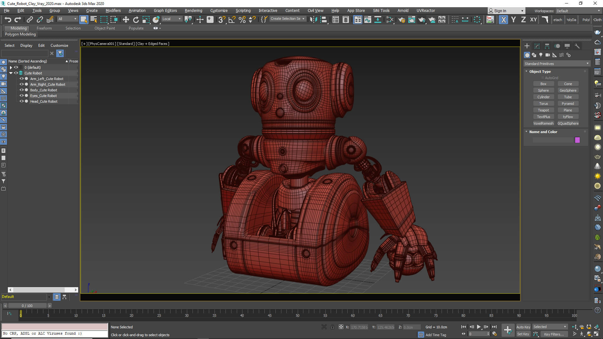 Cute Robot Clay AI - 3D Model by Mak21