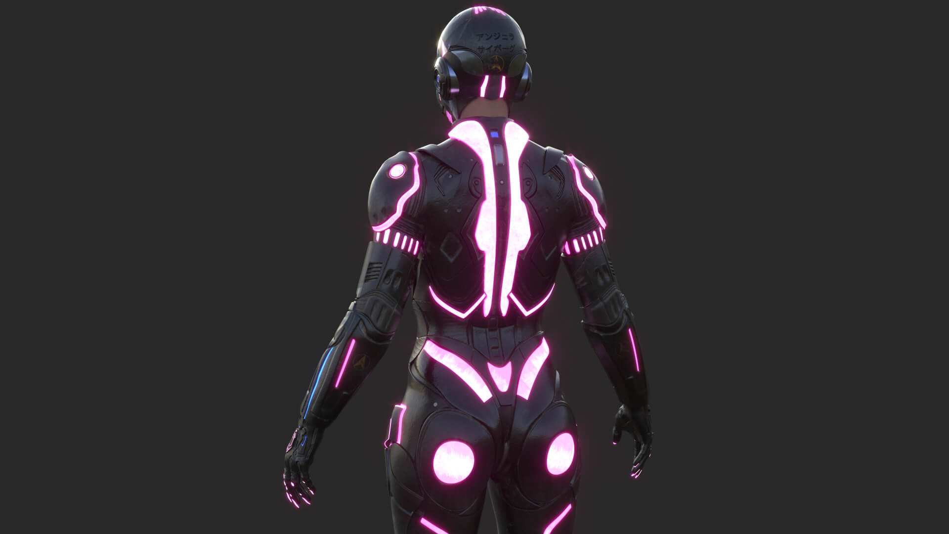 Cyborg Angel Asian 17 - 3D Model by Mak21