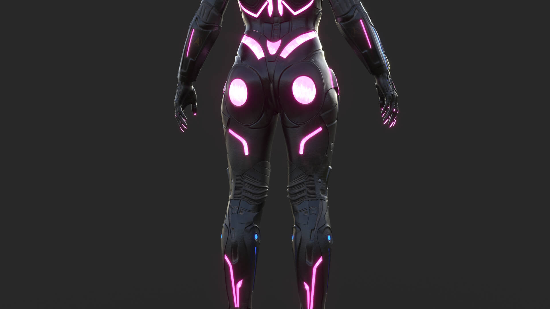Cyborg Angel Asian 17 - 3D Model by Mak21