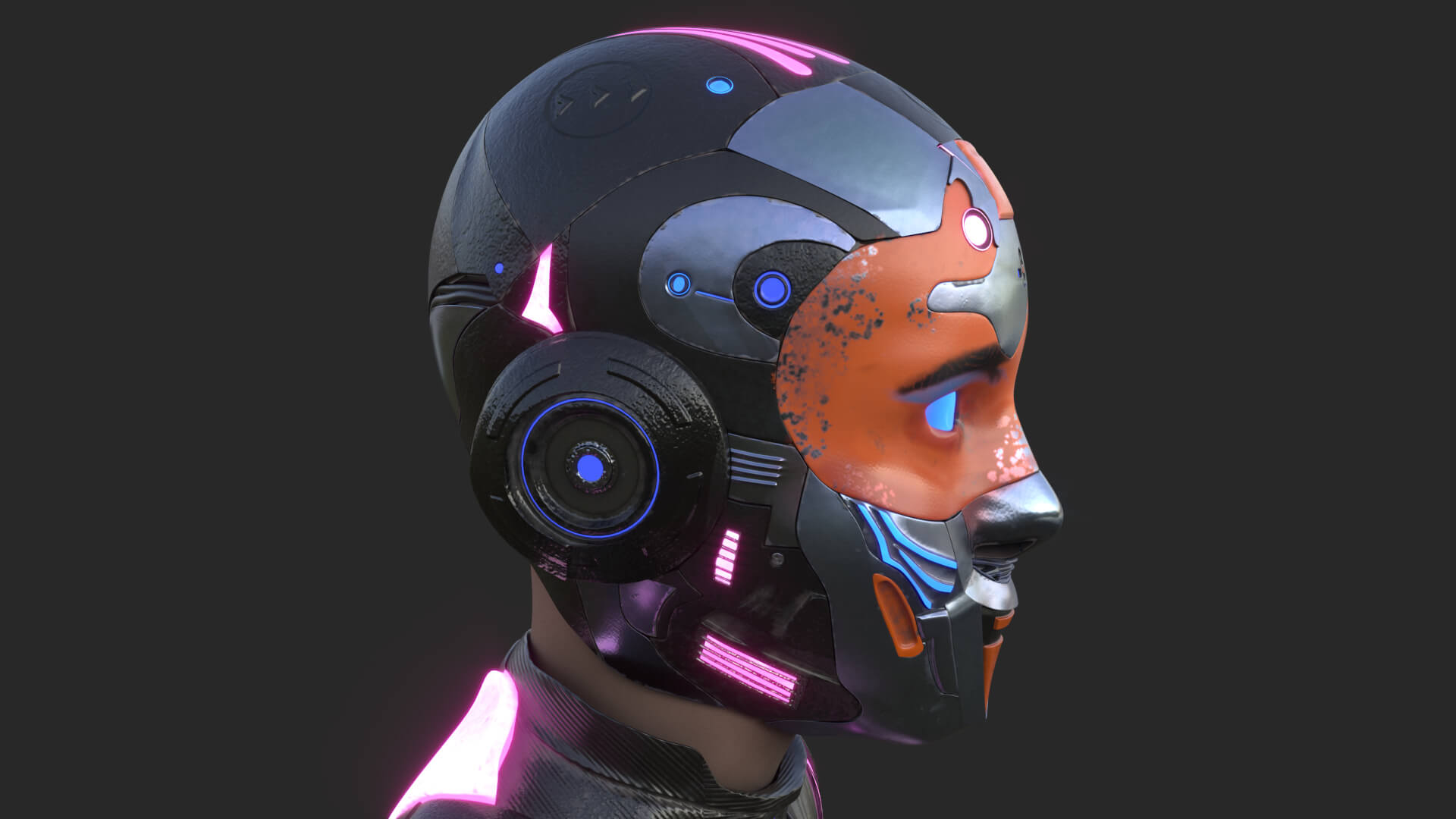 Cyborg Angel Asian 17 - 3D Model by Mak21