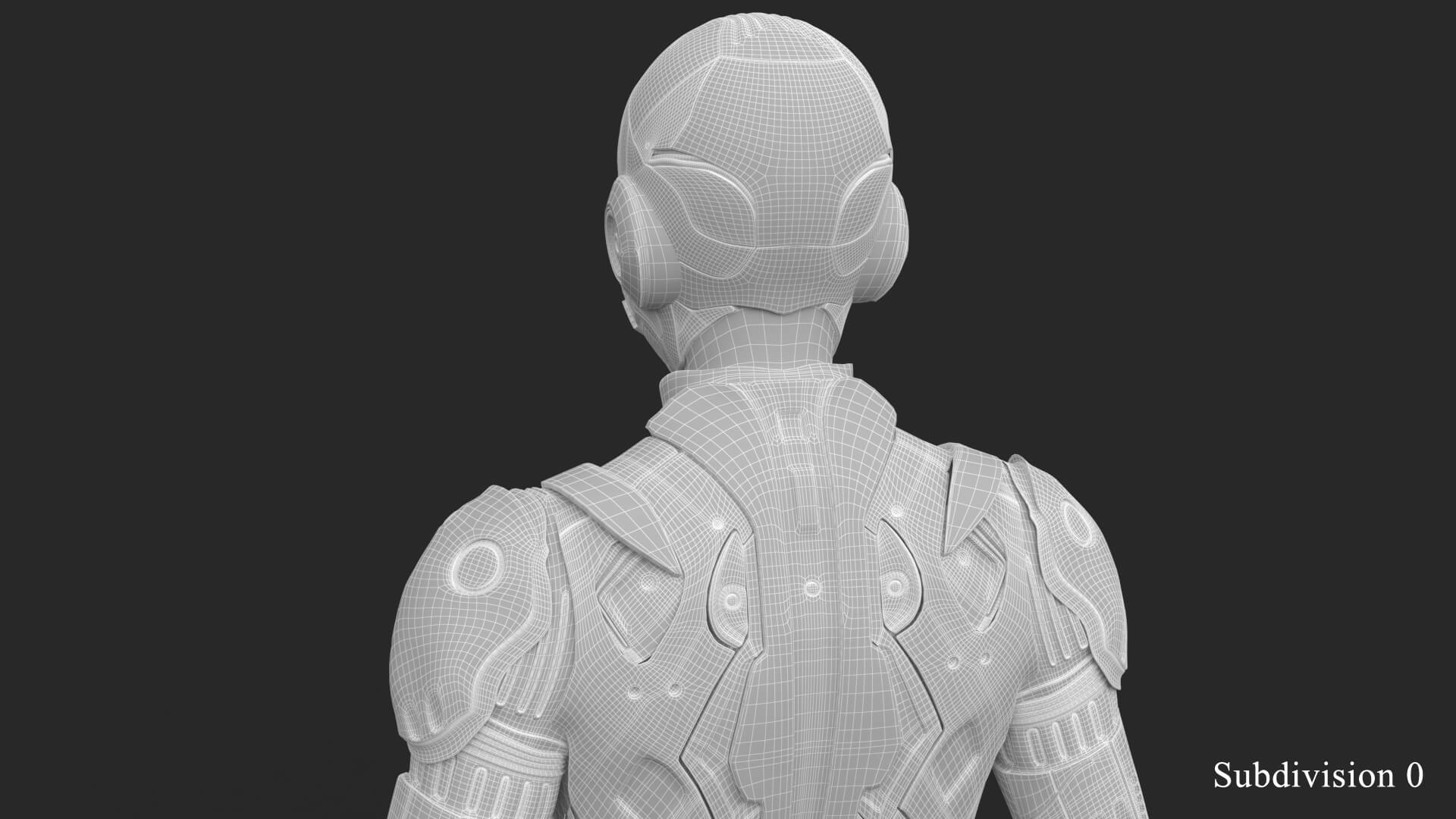 Cyborg Angel Asian 17 and 18 - 3D Model by Mak21