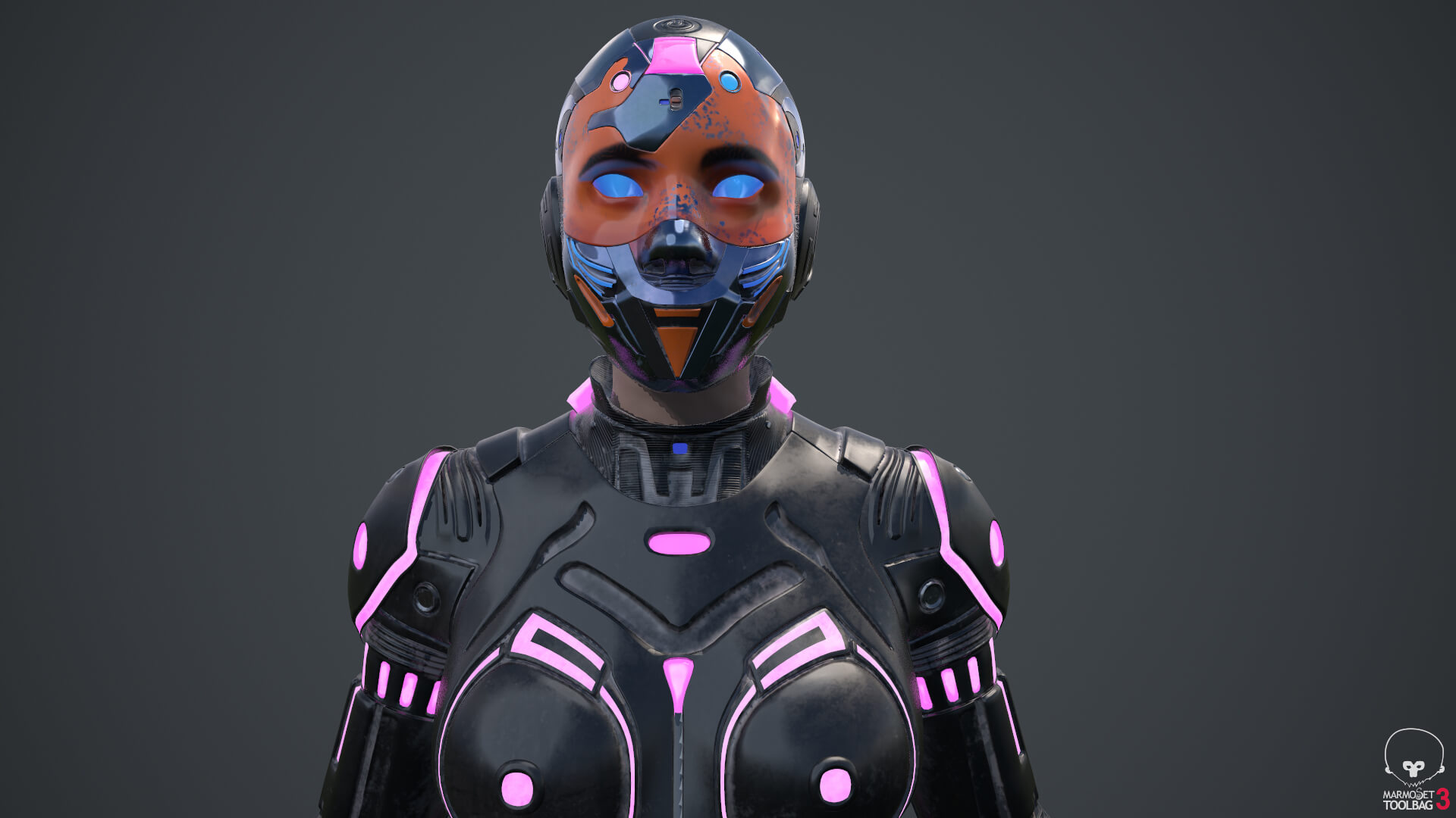 Cyborg Angel Asian 17 - 3D Model by Mak21