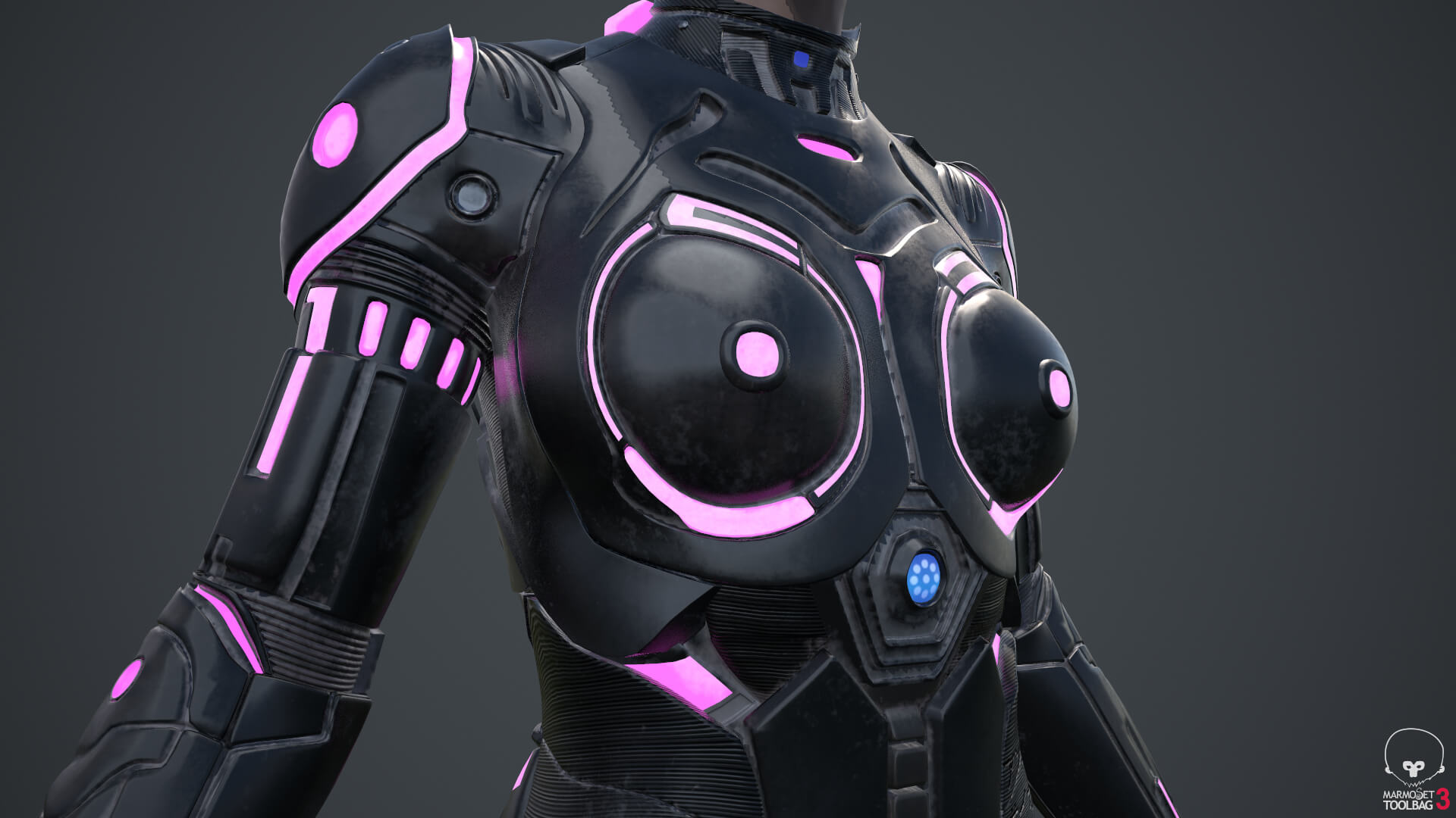 Cyborg Angel Asian 17 - 3D Model by Mak21
