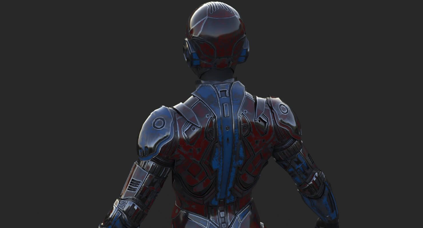 Cyborg Angel Asian Low Poly - 3D Model by Mak21