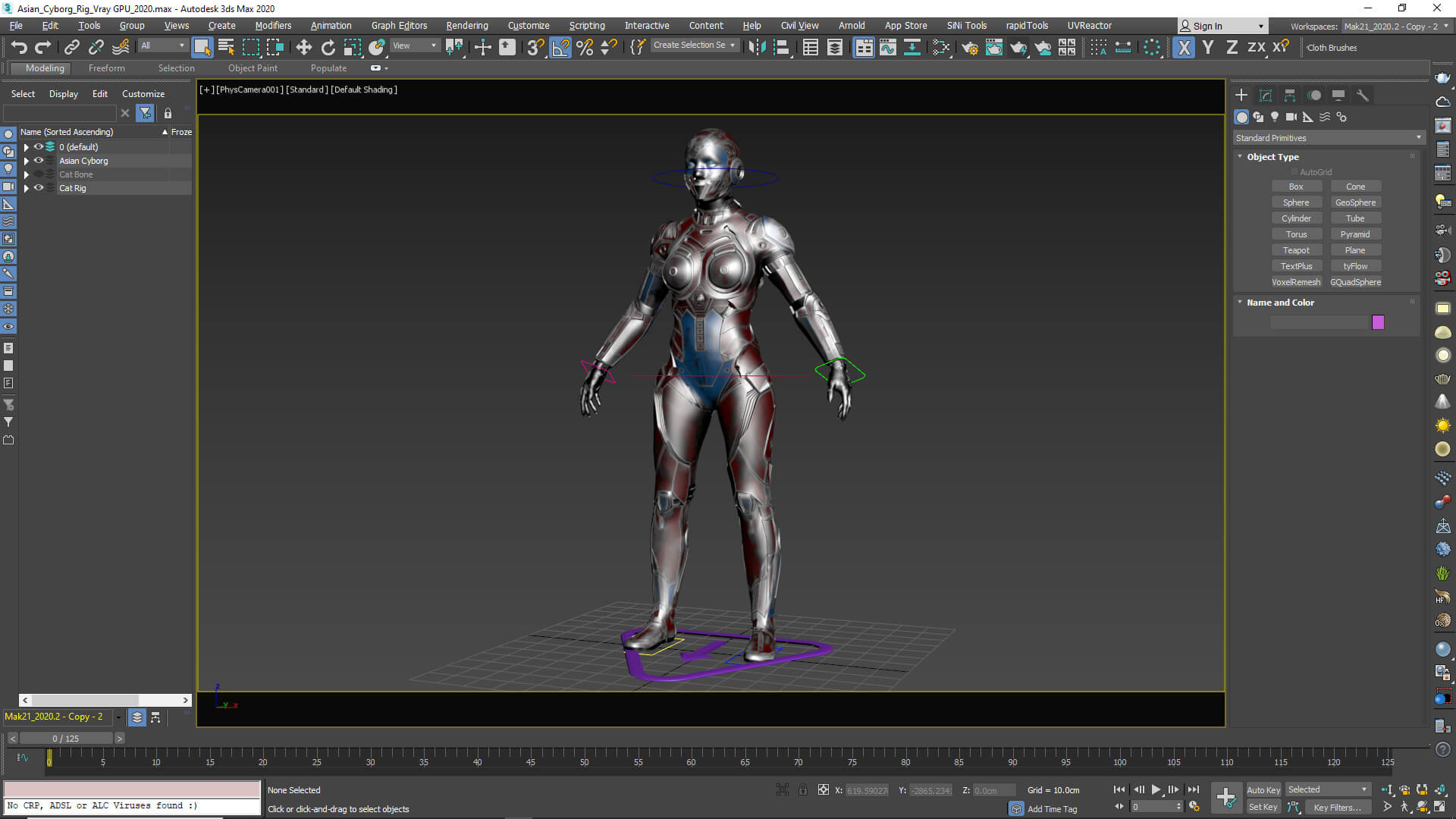 Cyborg Angel Asian Low Poly - 3D Model by Mak21