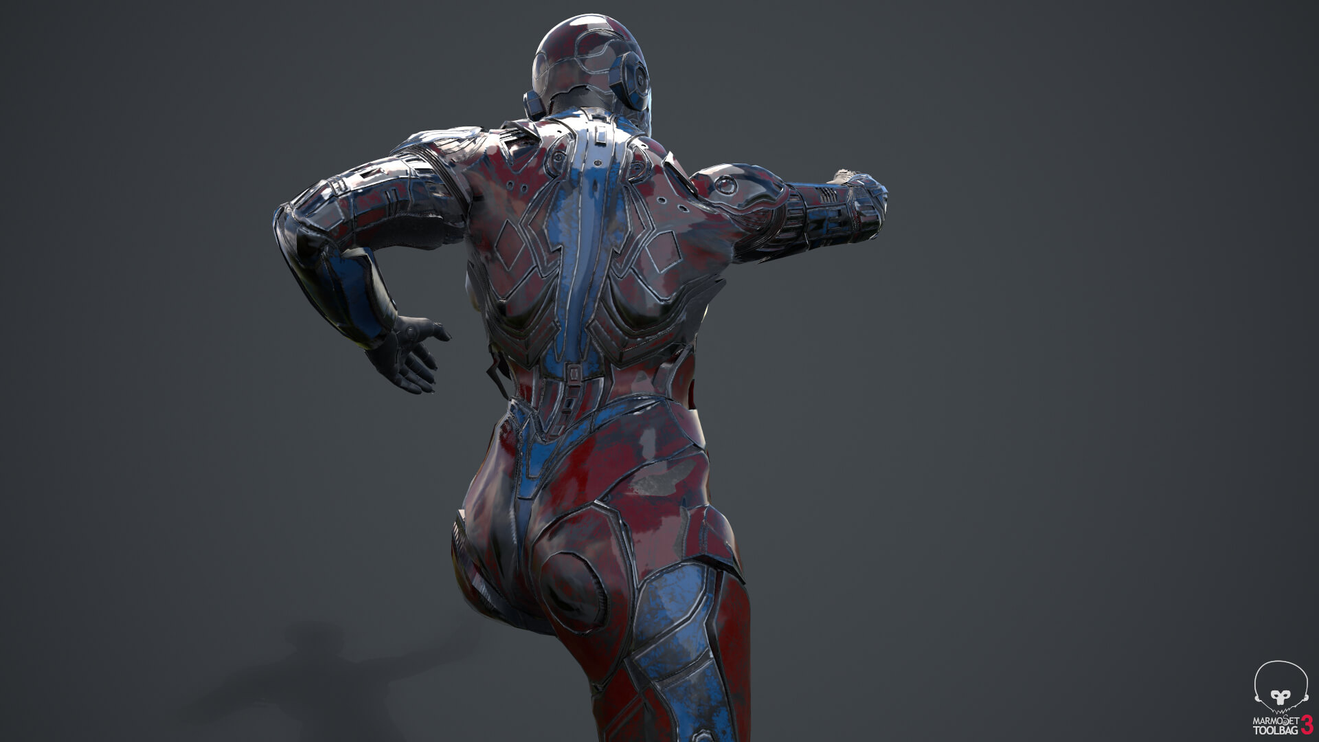 Cyborg Angel Asian Low Poly - 3D Model by Mak21