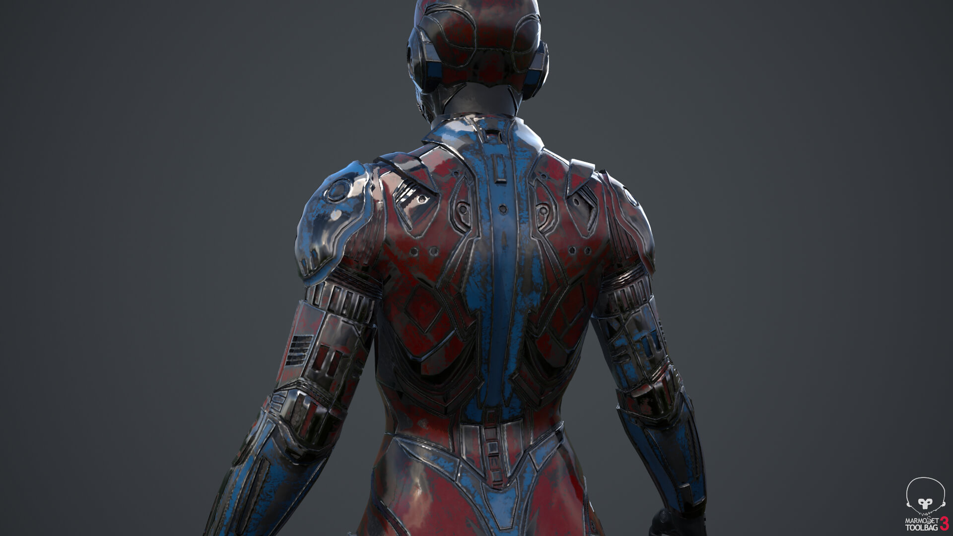 Cyborg Angel Asian Low Poly - 3D Model by Mak21