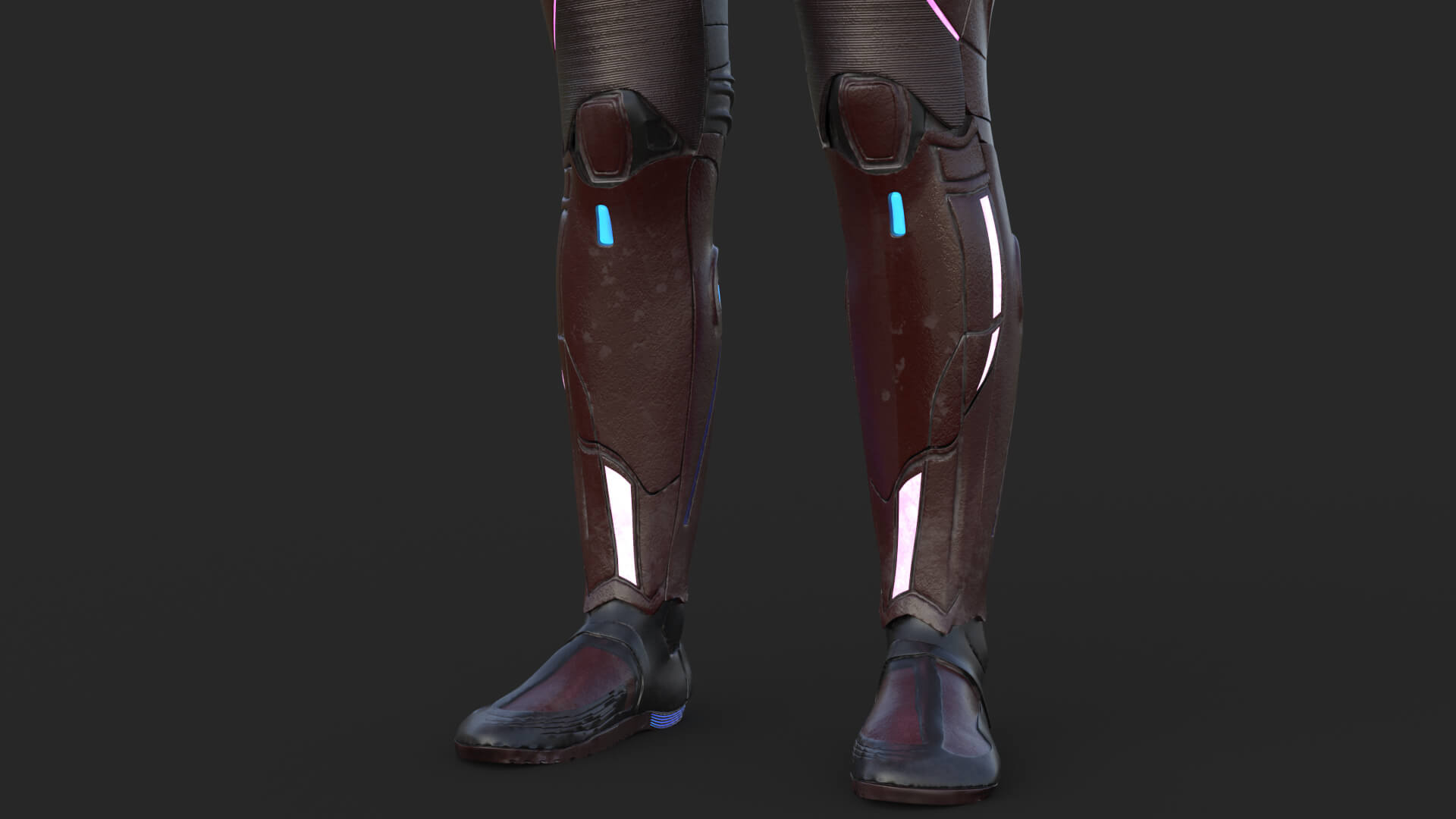 Cyborg Angel Asian Red - 3D Model by Mak21