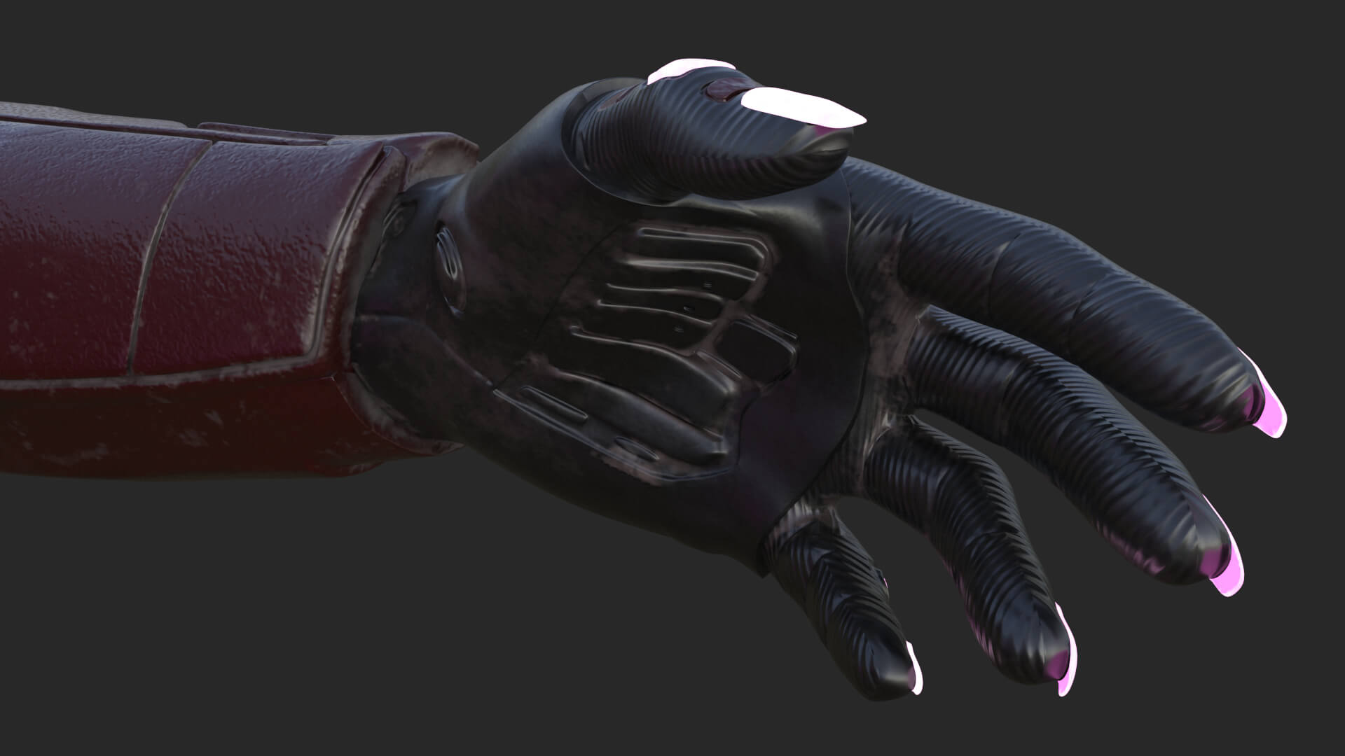 Cyborg Angel Asian Red - 3D Model by Mak21