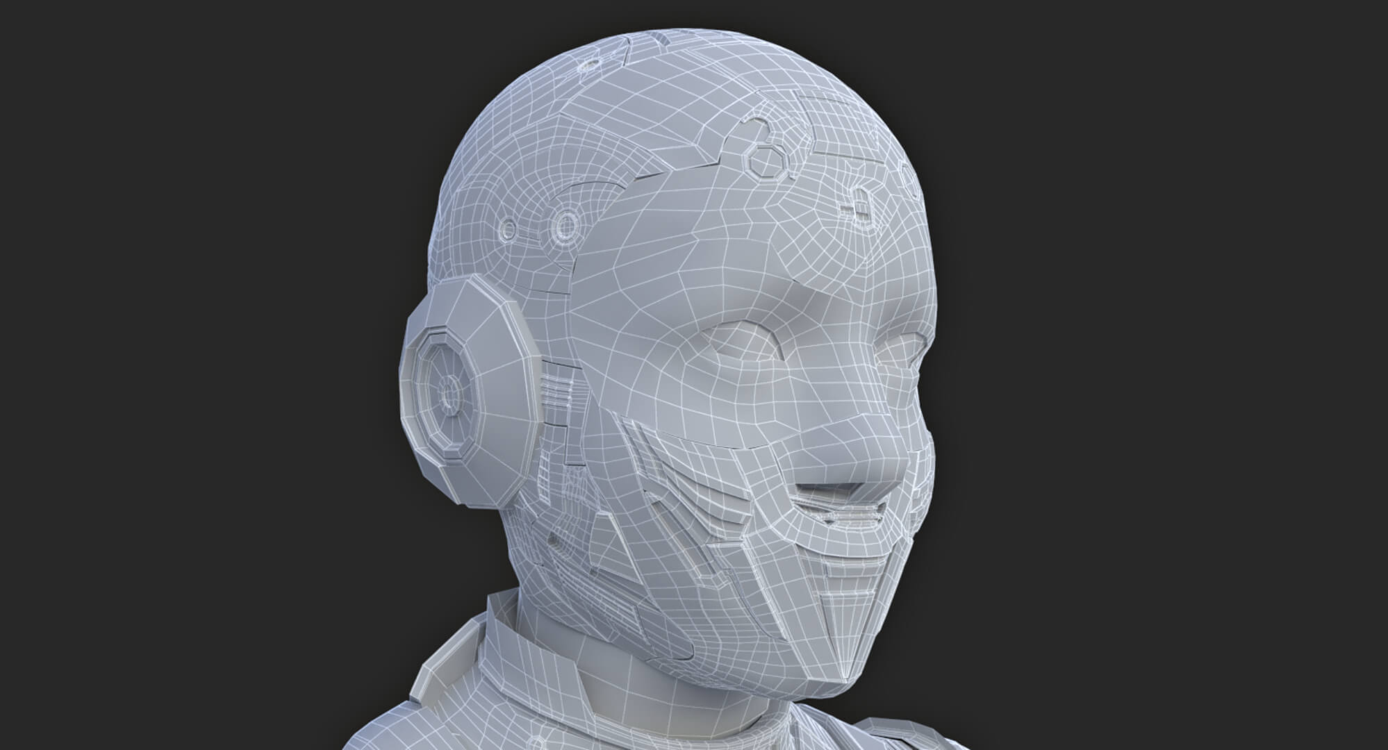 Cyborg Clay Low Poly AI - 3D Model by Mak21