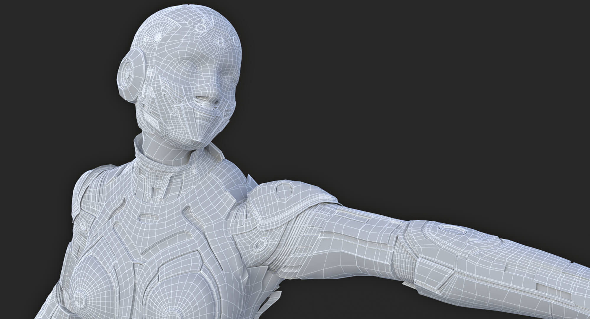 Cyborg Clay Low Poly AI - 3D Model by Mak21