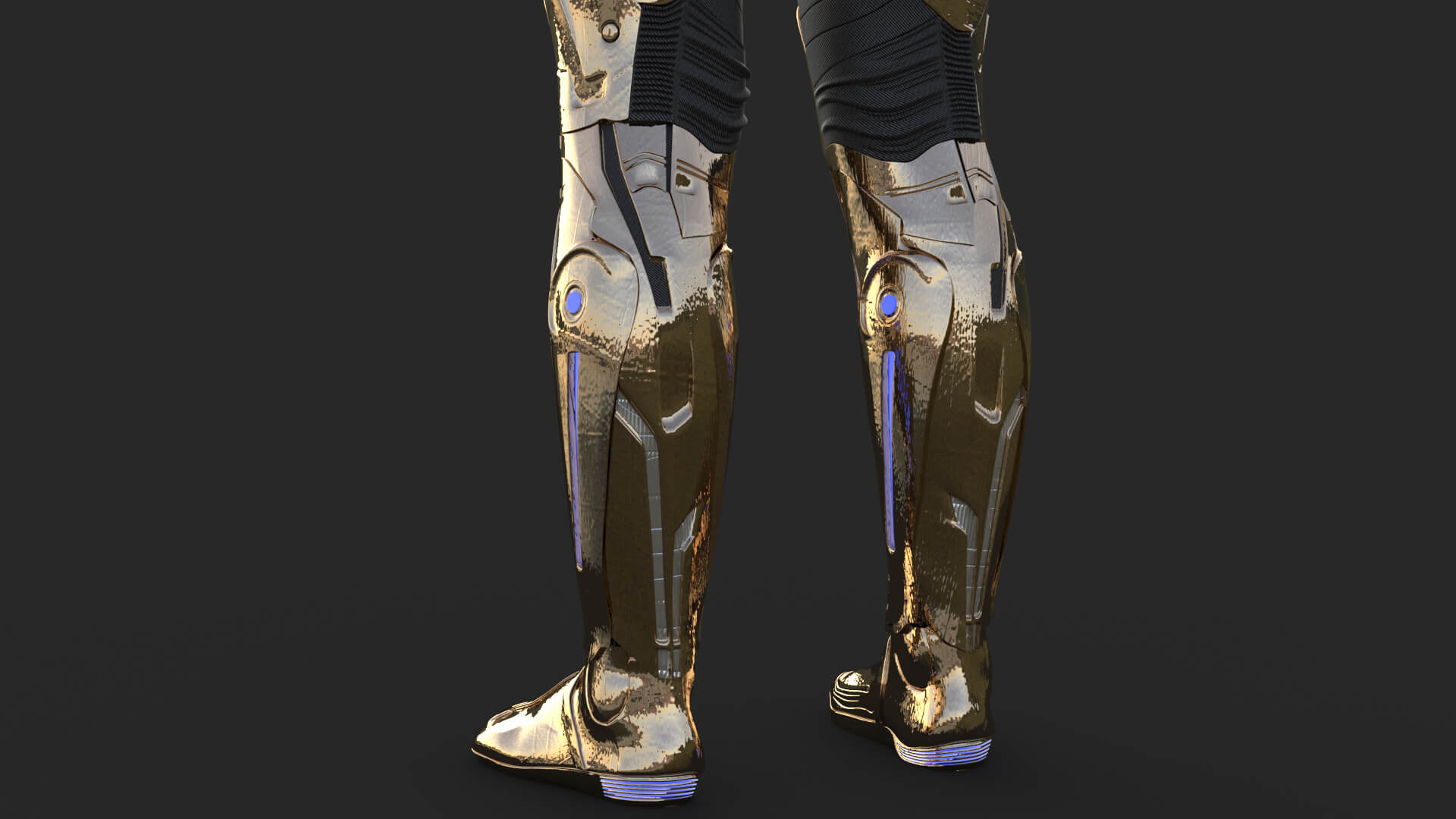 Cyborg Woman Gold - 3D Model by Mak21