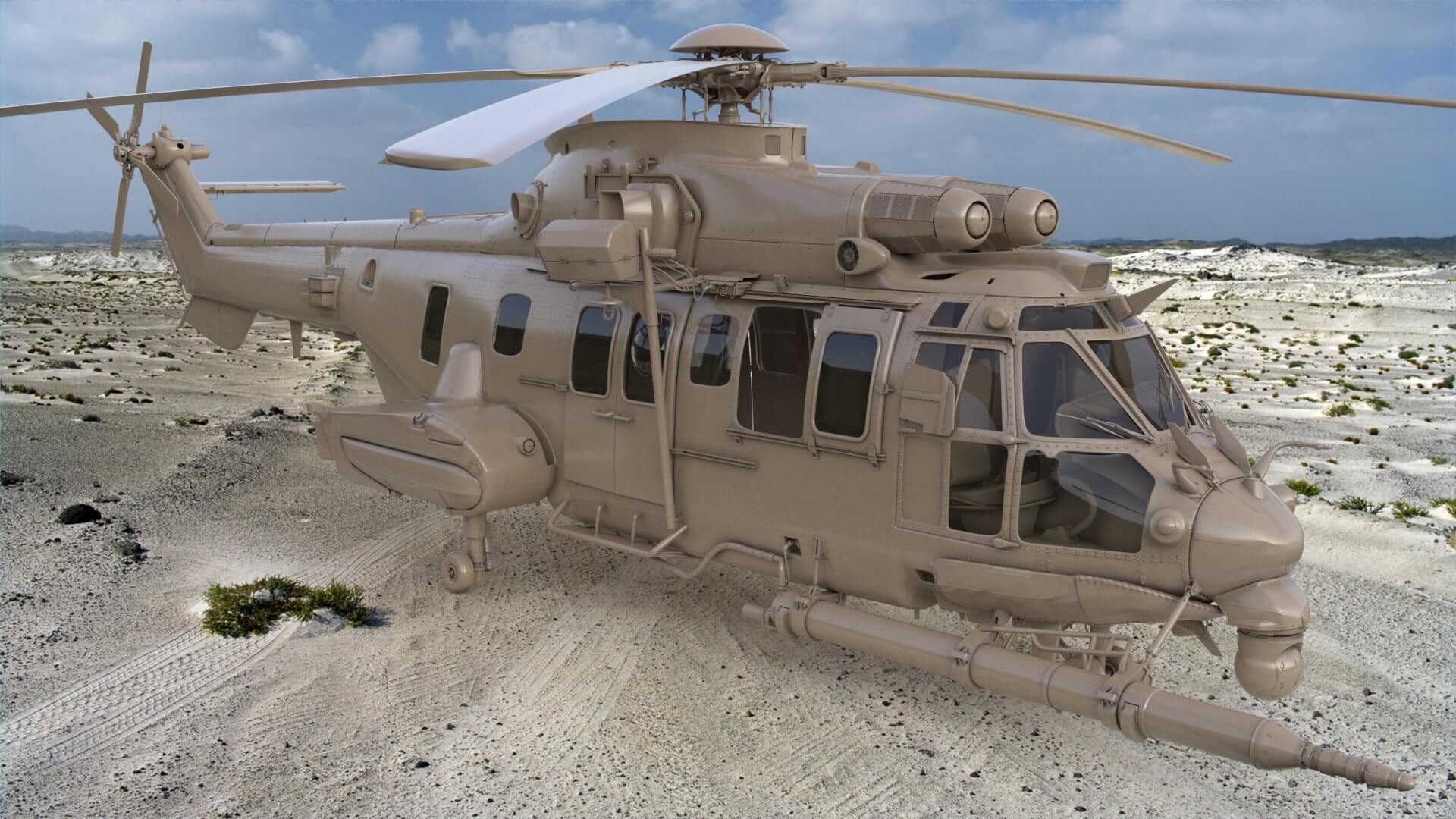 Eurocopter EC 725 (V-Ray) 3D Model By Mak21