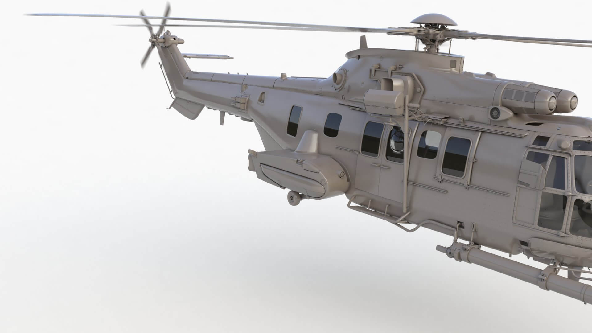 Eurocopter EC 725 Clay (V-Ray) 3D Model by Mak21