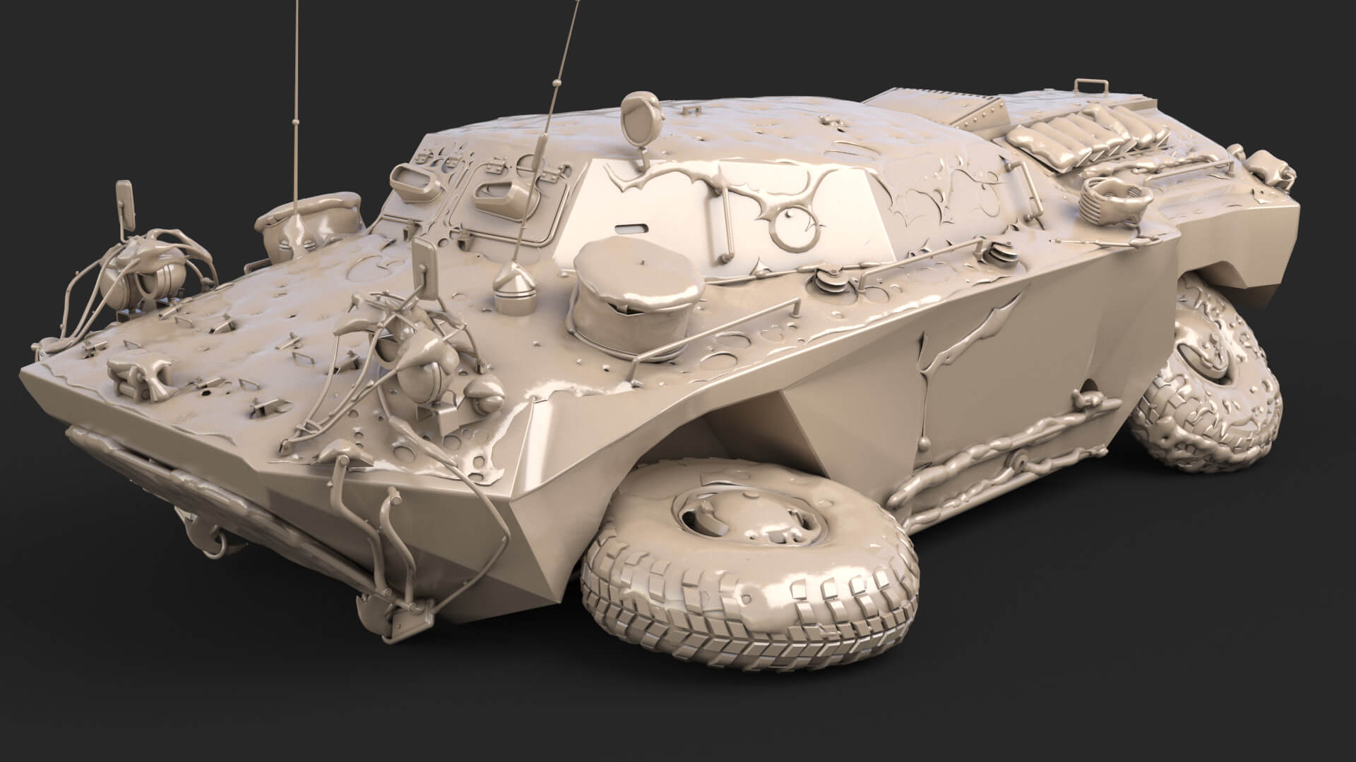 FUG OT 65 Destroyed Snow - 3D Model by Mak21