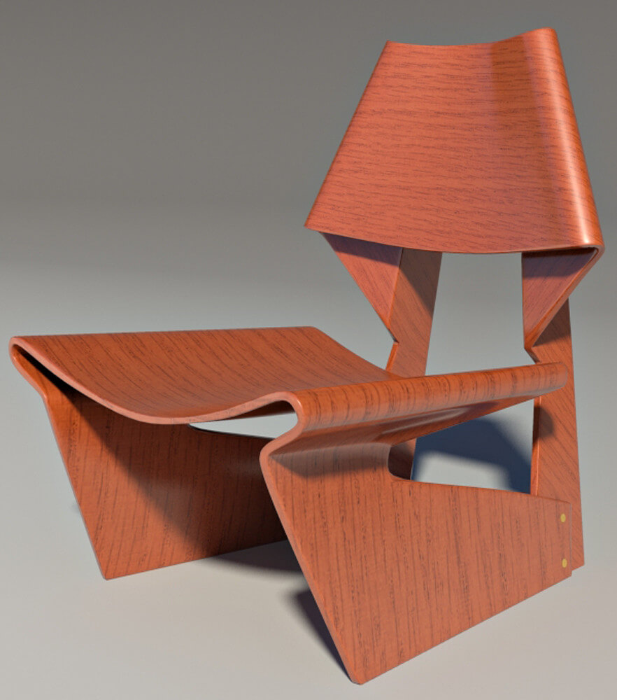 Greette Jalk Style Chair Teak - Mental Ray 3D Model by Mak21