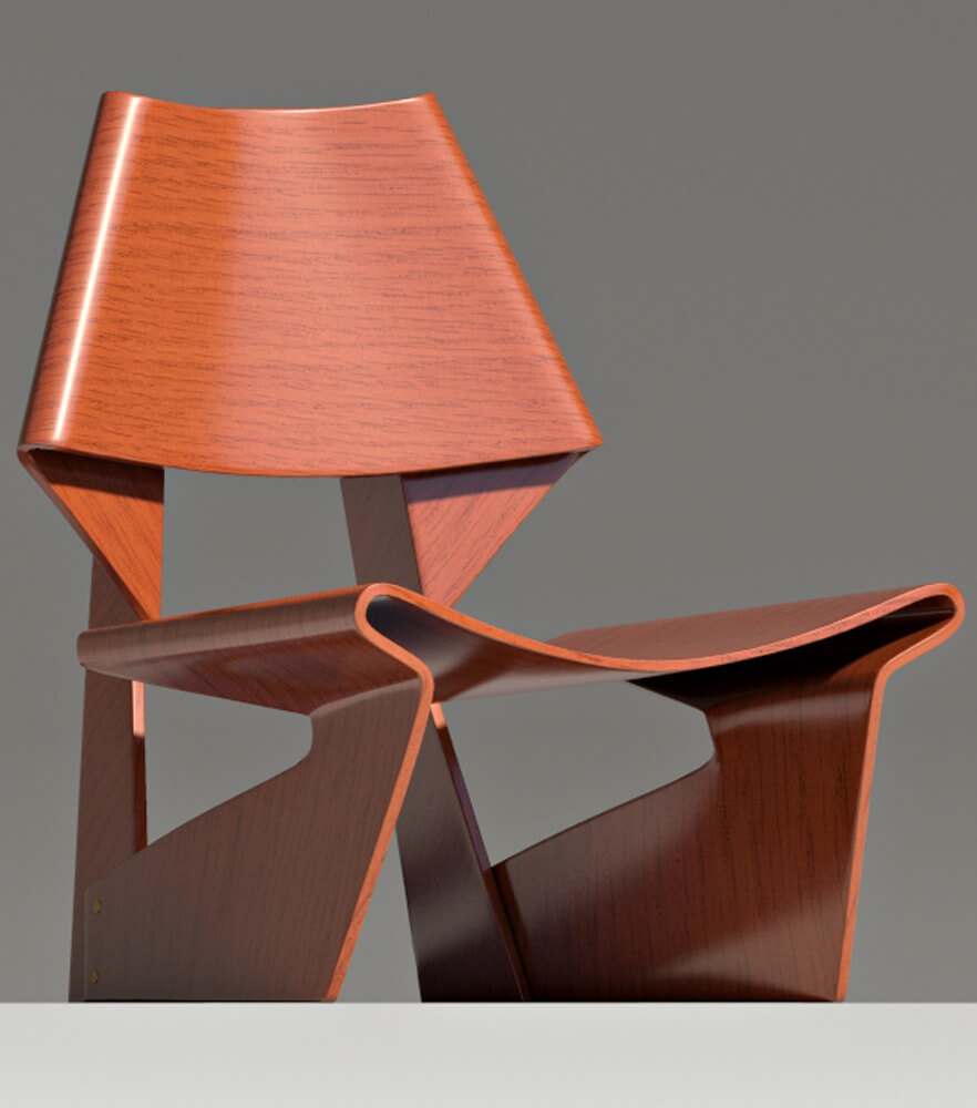 Greette Jalk Style Chair Teak - Mental Ray 3D Model by Mak21