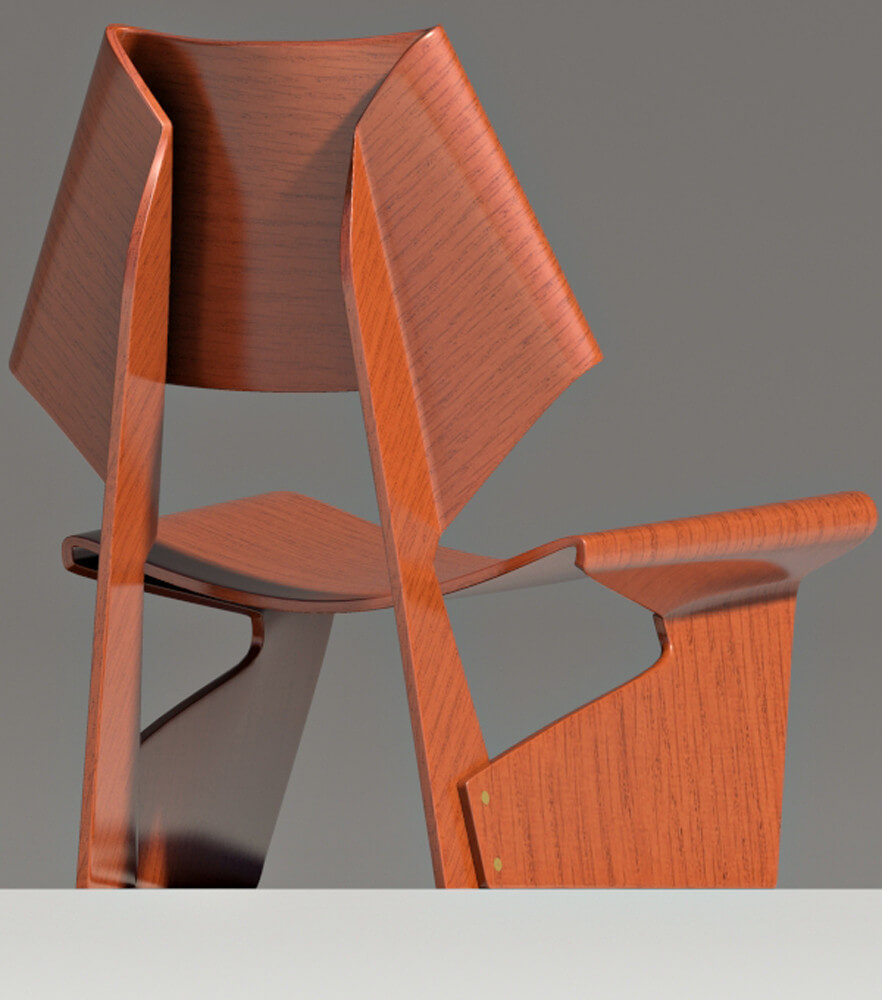 Greette Jalk Style Chair Teak - Mental Ray 3D Model by Mak21
