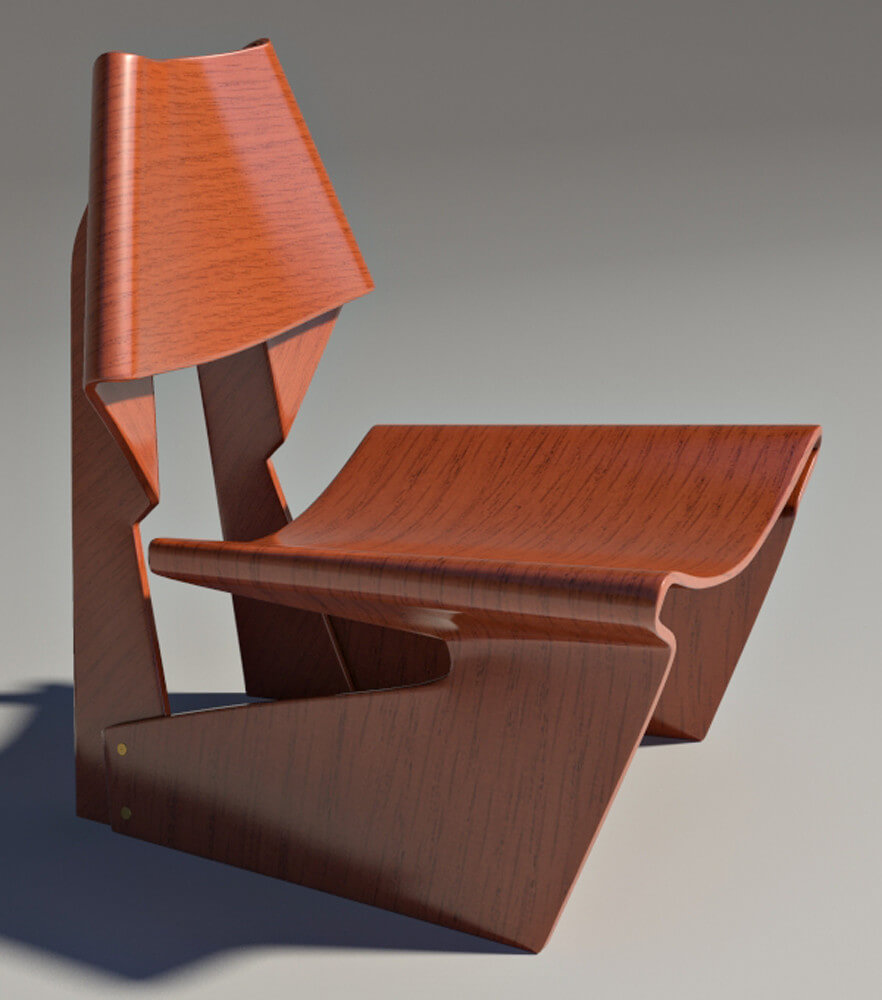 Greette Jalk Style Chair Teak - Mental Ray 3D Model by Mak21