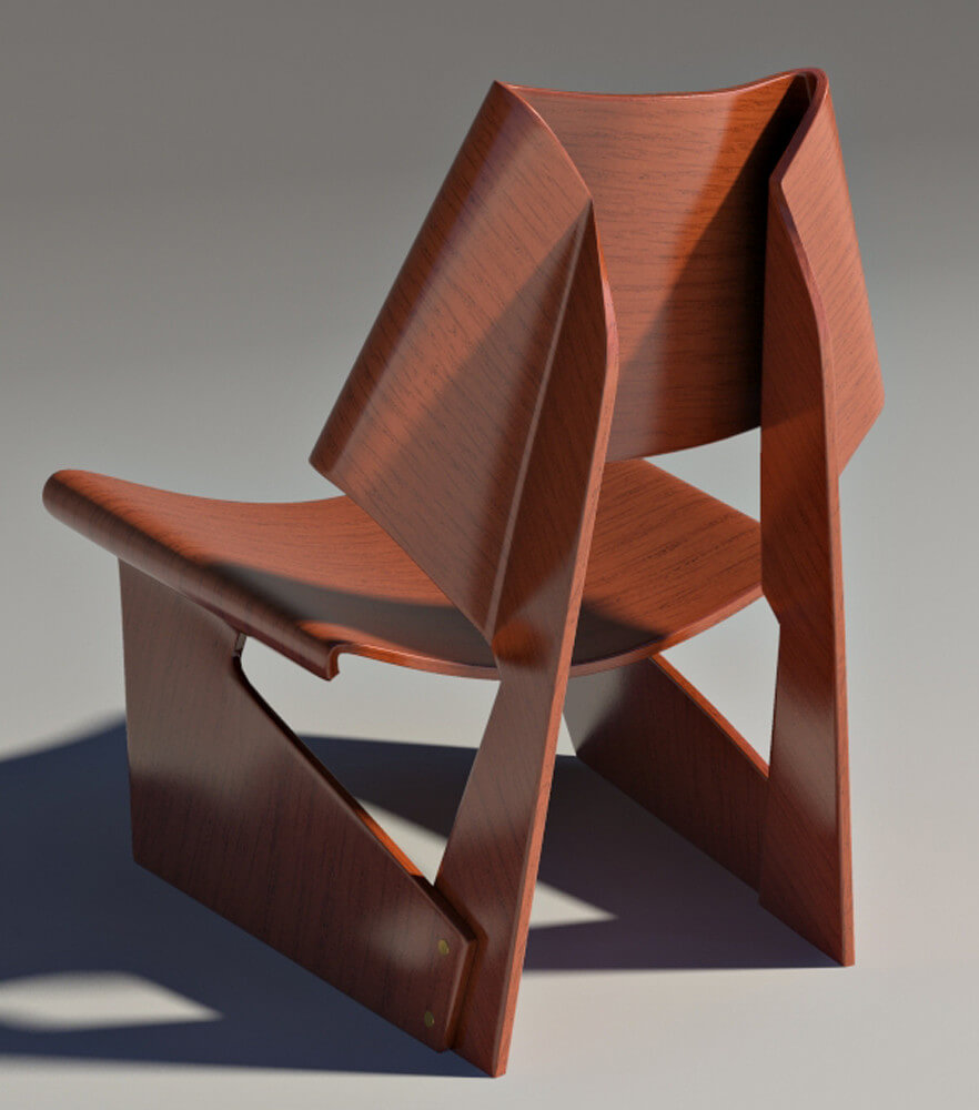Greette Jalk Style Chair Teak - Mental Ray 3D Model by Mak21