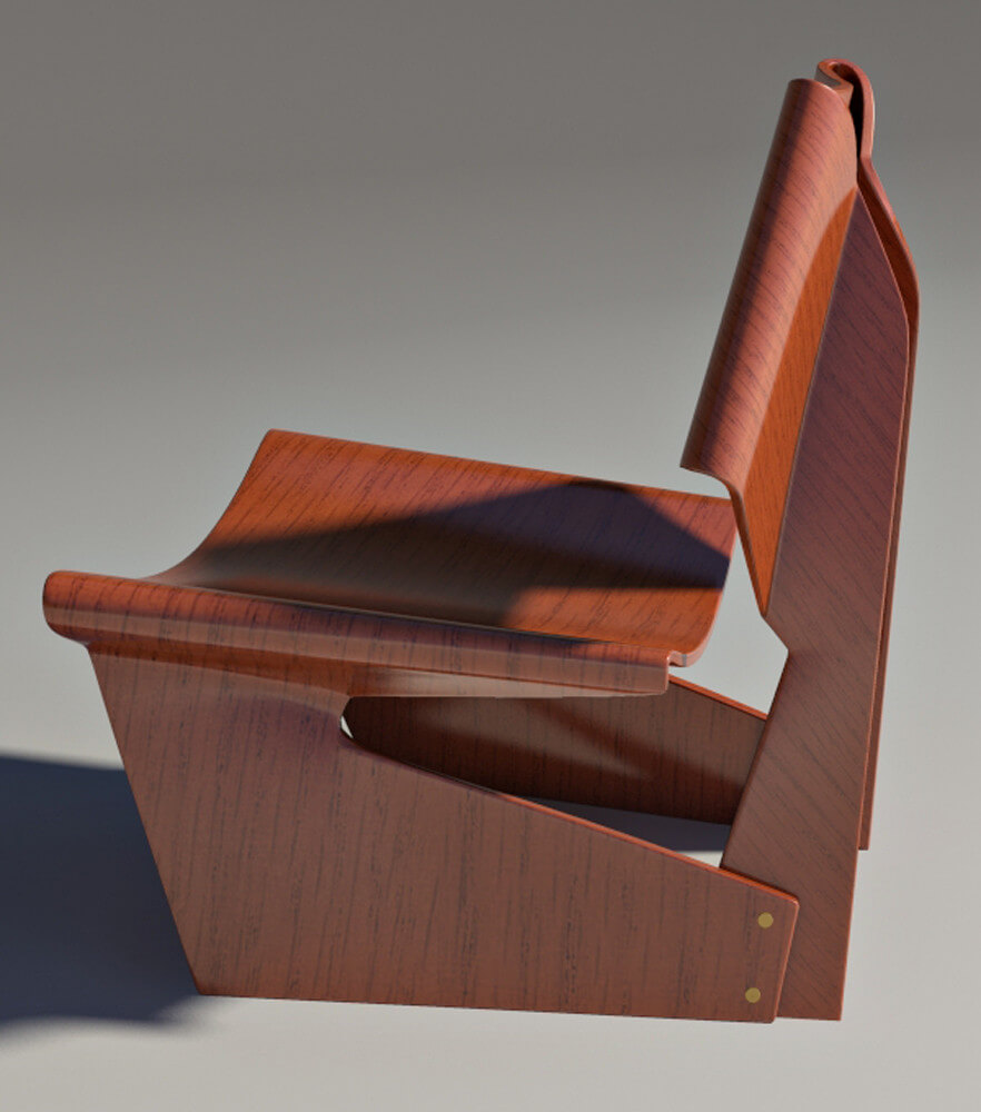 Greette Jalk Style Chair Teak - Mental Ray 3D Model by Mak21