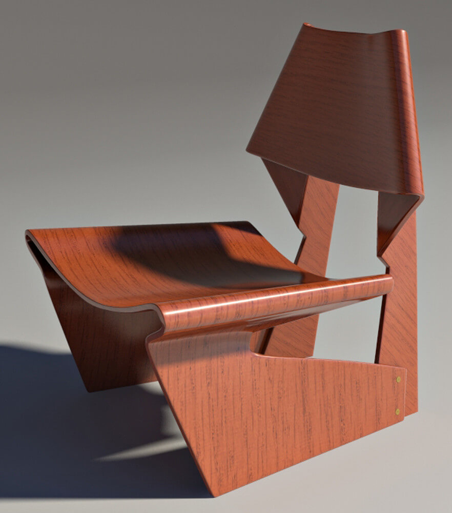 Greette Jalk Style Chair Teak - Mental Ray 3D Model by Mak21