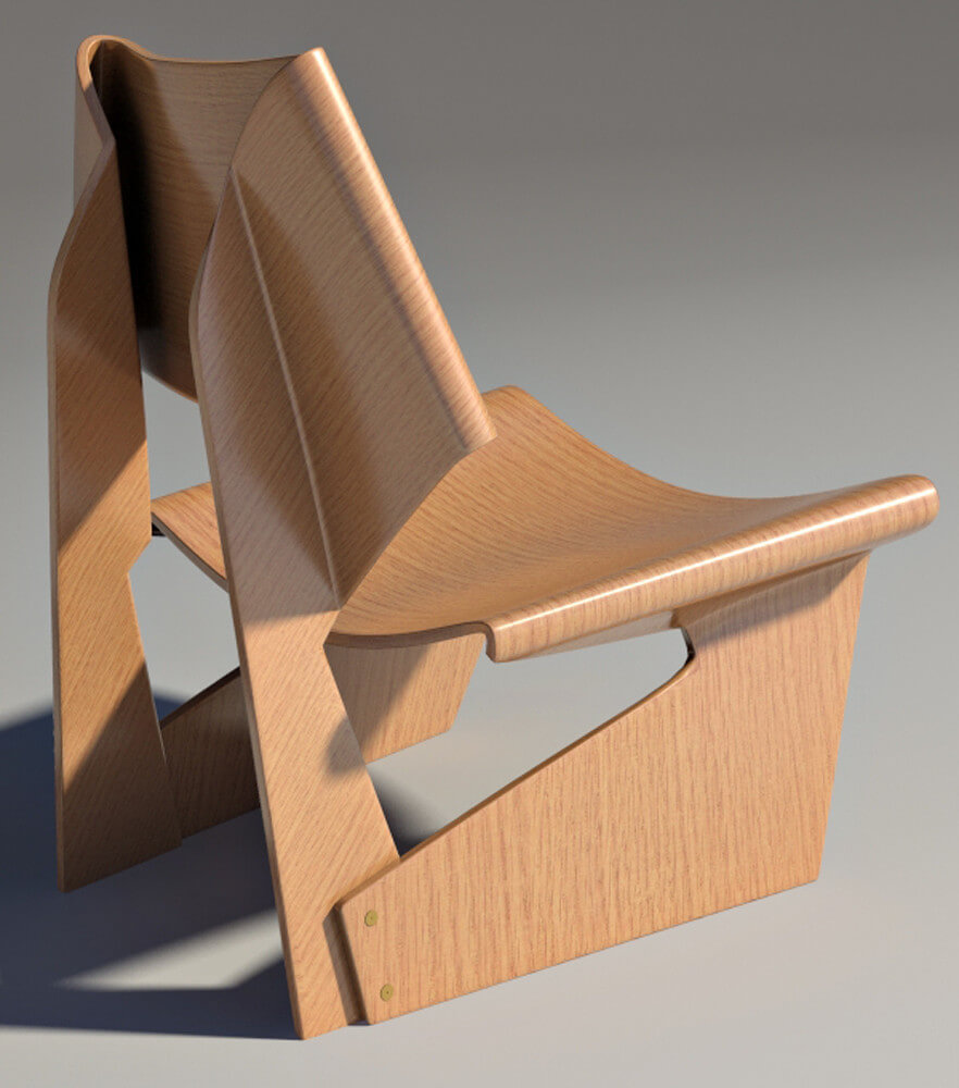 Greette Jalk Style Chair White Wood - Mental Ray 3D Model by Mak21