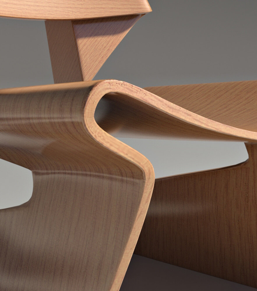 Greette Jalk Style Chair White Wood - Mental Ray 3D Model by Mak21