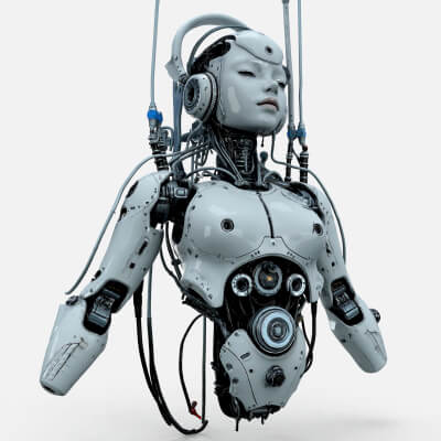Humanoid Robot Ghost Shell High Detail 3D Model by Mak21