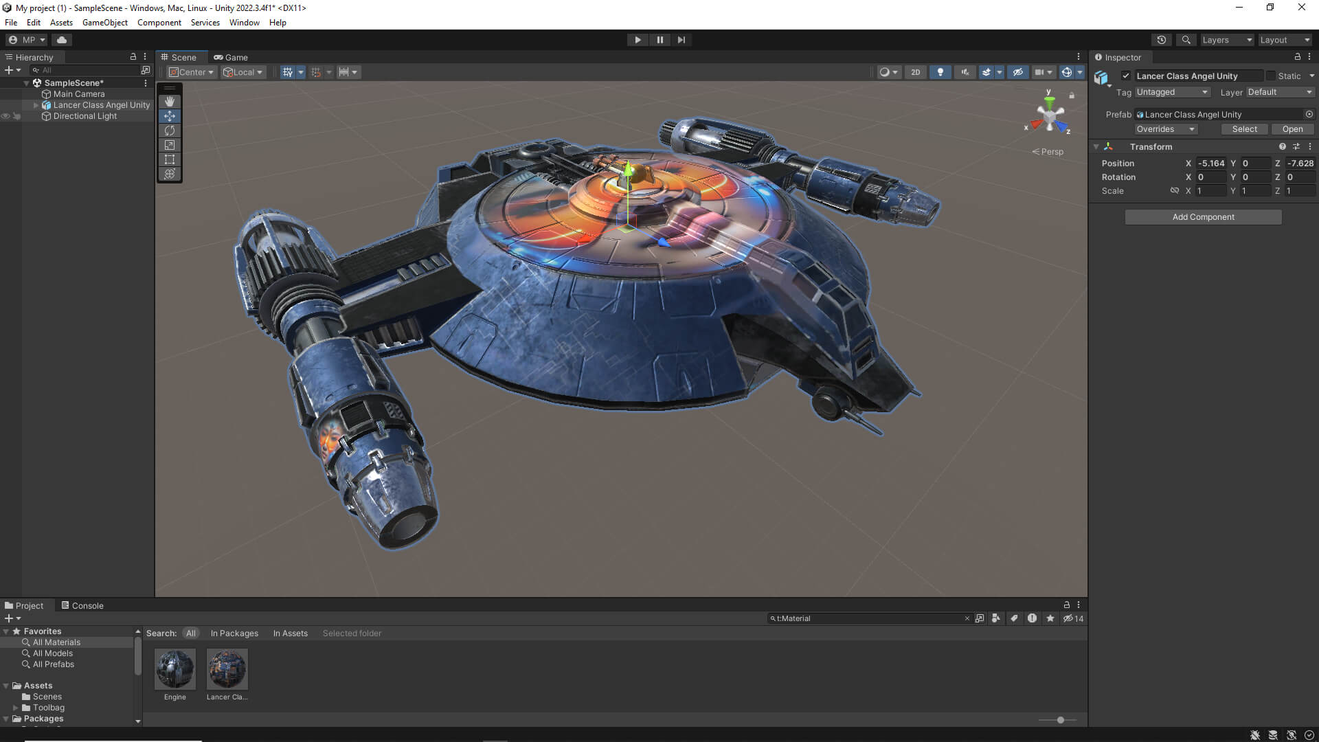 Lancer Class Spaceship Angel 86 - 3D Model by Mak21