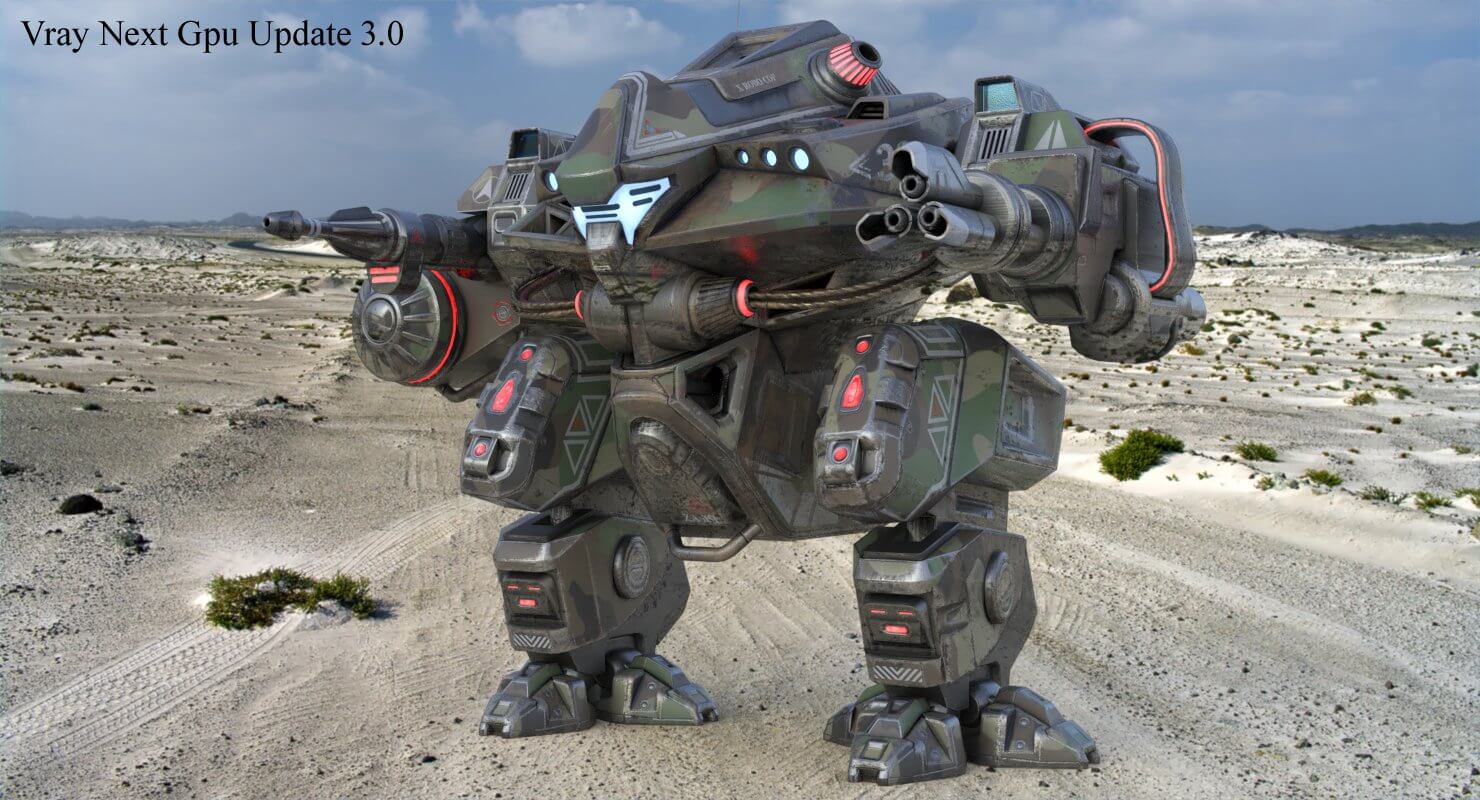 Mecha Robo Cop Camouflage (V-Ray) 3D Model by Mak21