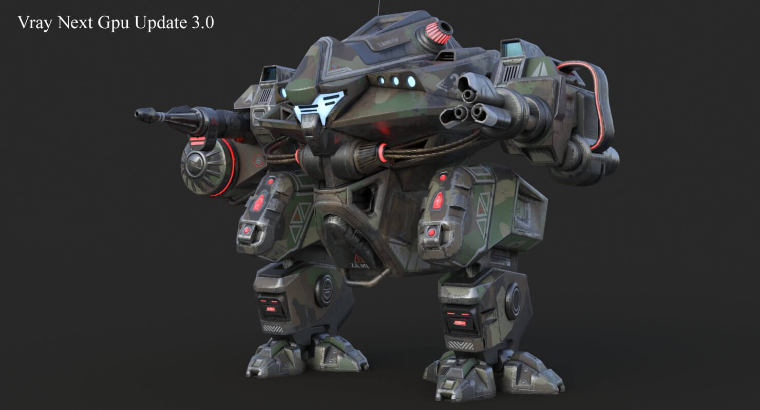 Mecha Robo Cop Camouflage (V-Ray) 3D Model by Mak21