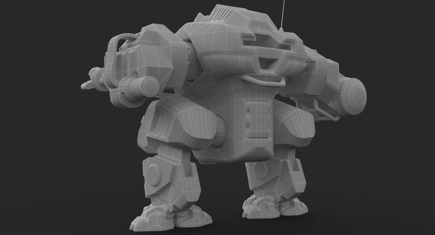 Mecha Robo Cop Camouflage (V-Ray) 3D Model by Mak21