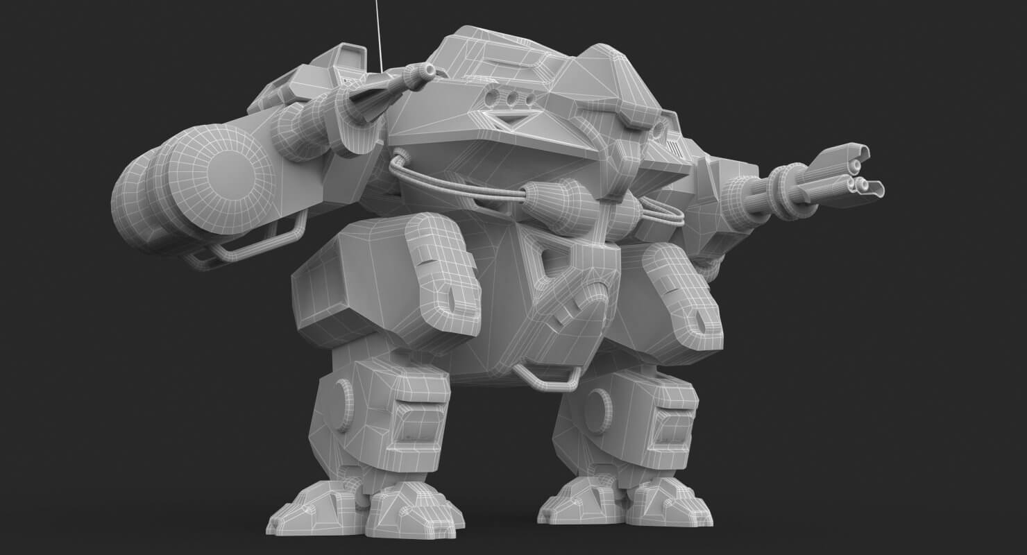 Mecha Robo Cop Camouflage (V-Ray) 3D Model by Mak21