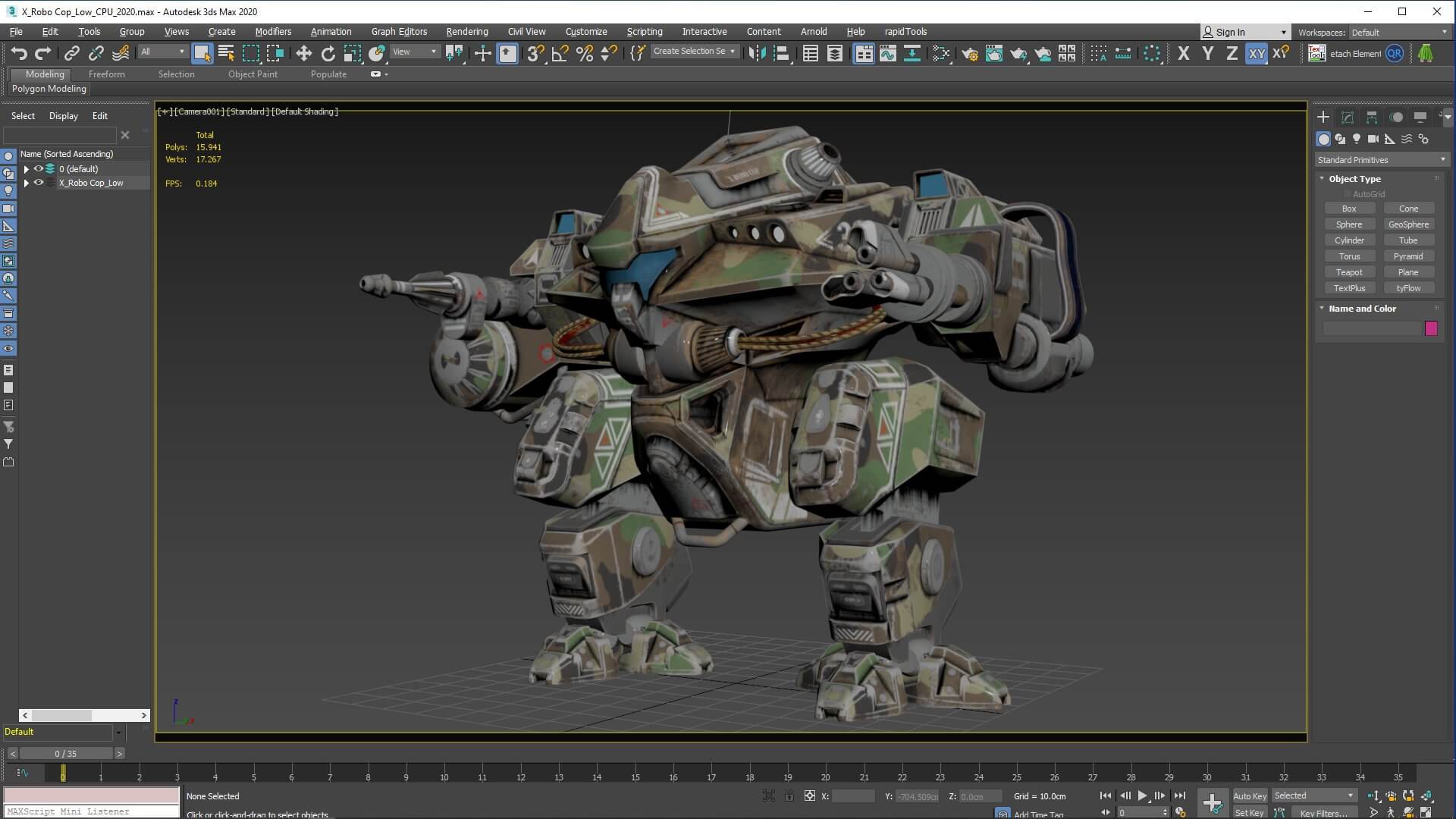 Mecha Robo Cop Camouflage (V-Ray) 3D Model by Mak21