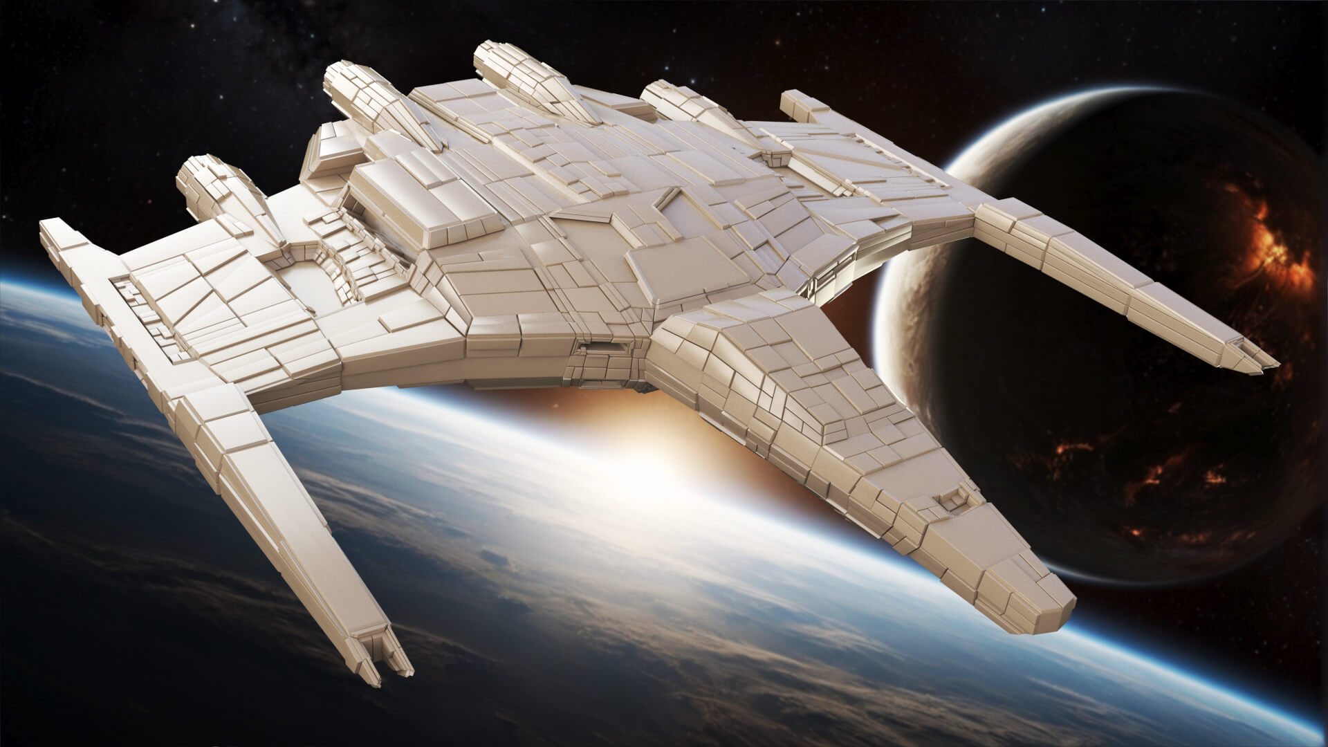 Star Ship Clay 3D Model by Mak21
