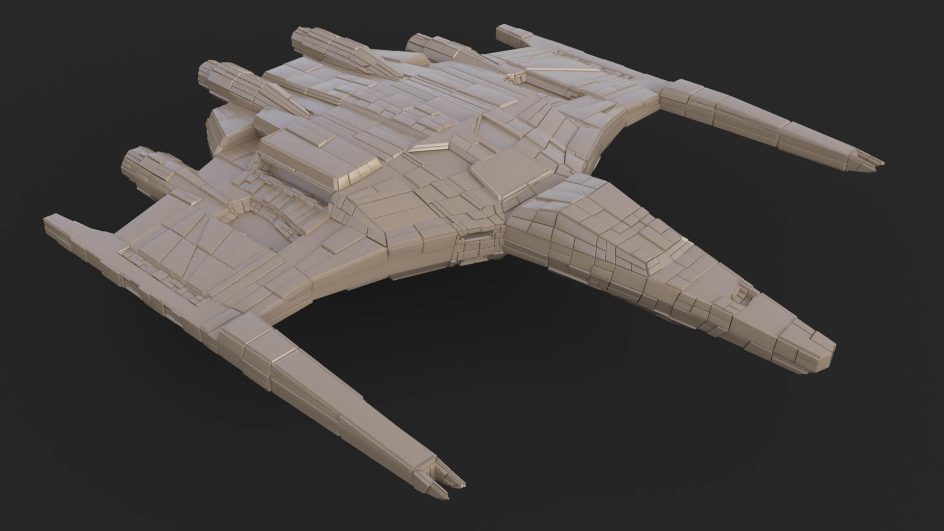 Star Ship Clay 3D Model by Mak21