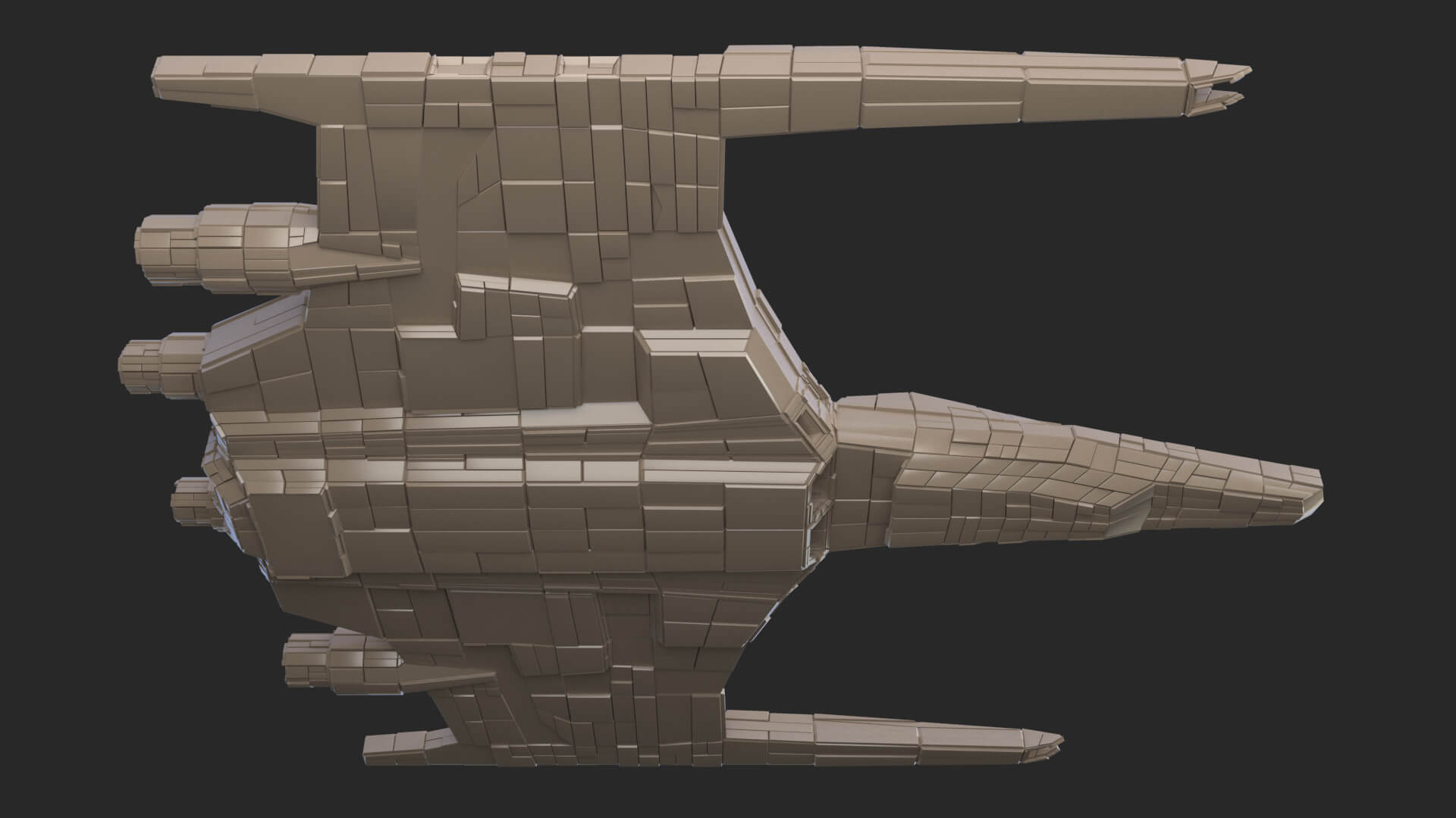 Star Ship Clay 3D Model by Mak21