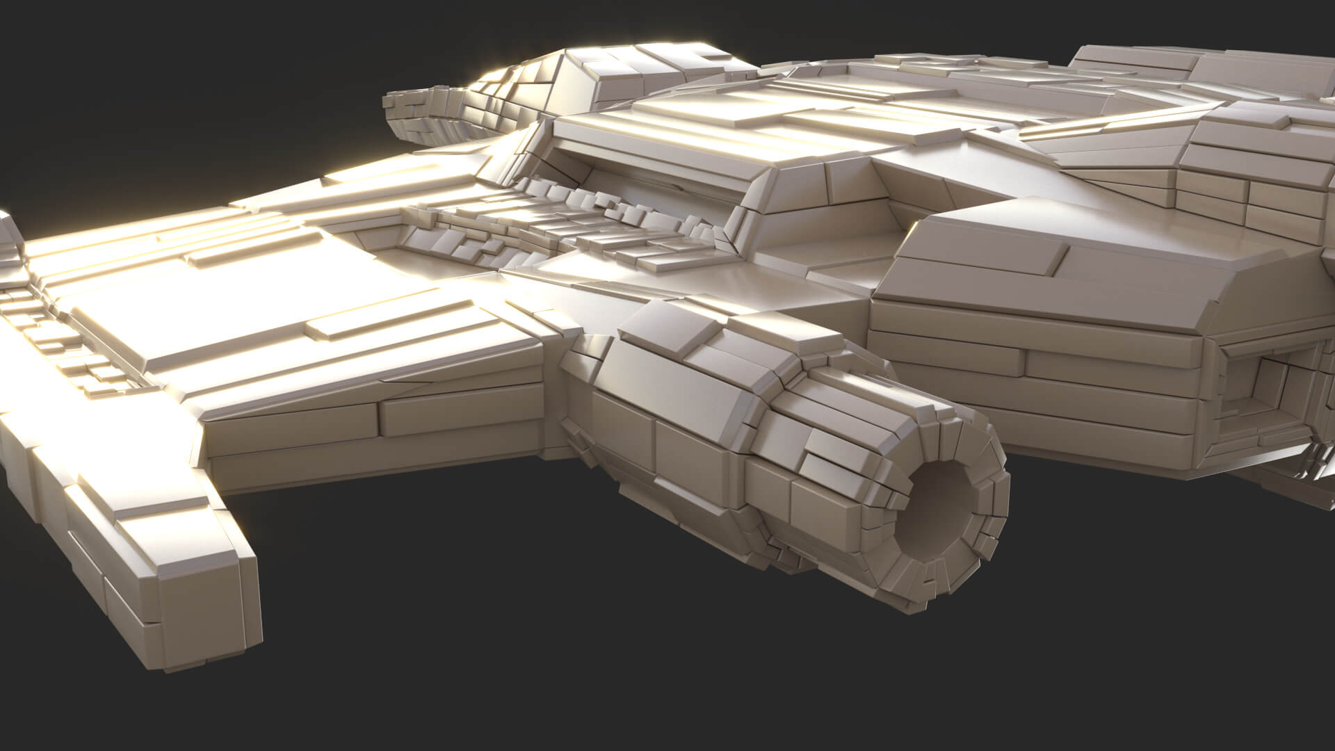 Star Ship Clay 3D Model by Mak21