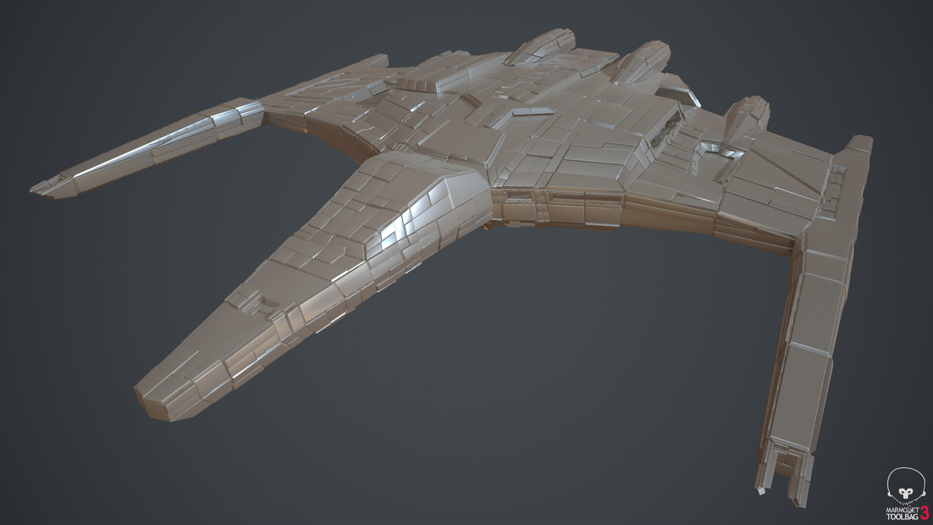 Star Ship Clay 3D Model by Mak21