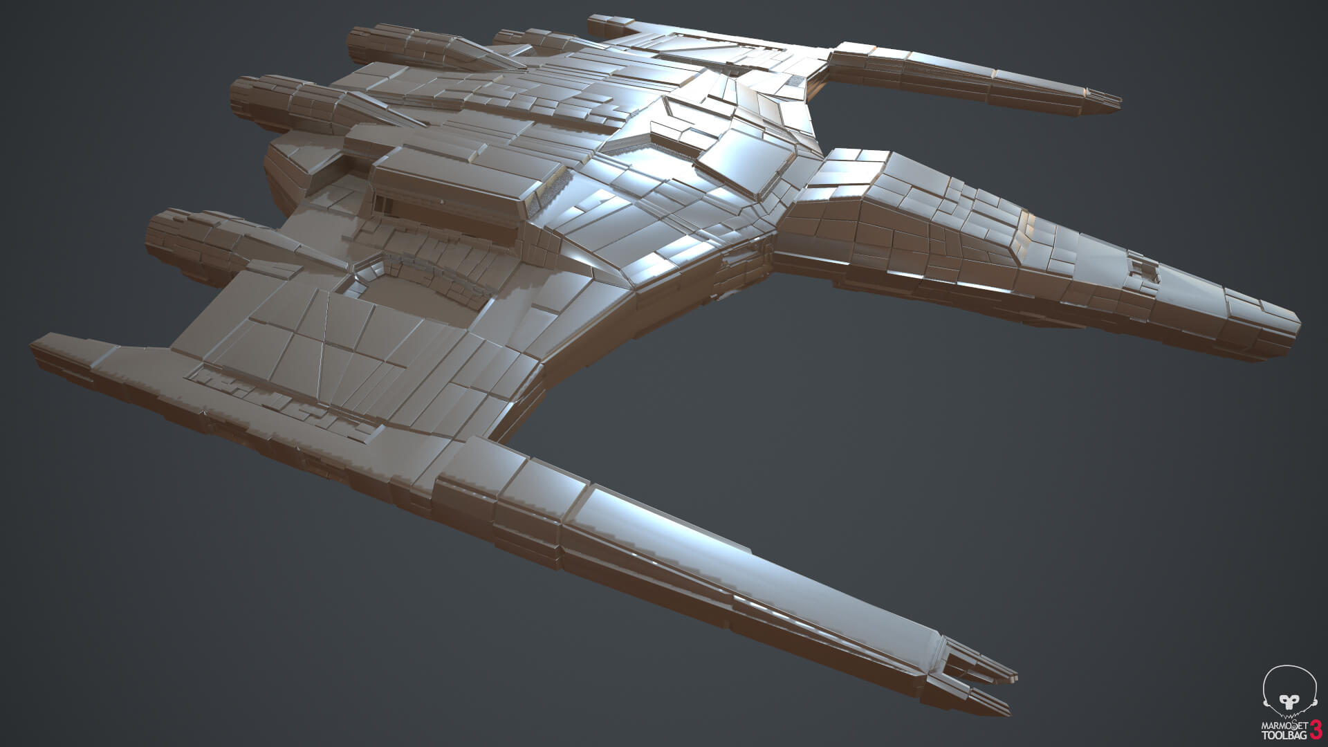Star Ship Clay 3D Model by Mak21