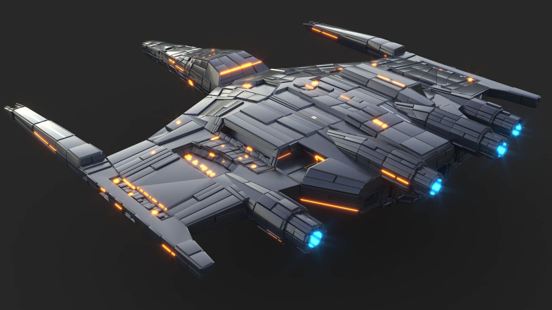 Star Ship - 3D Model by Mak21