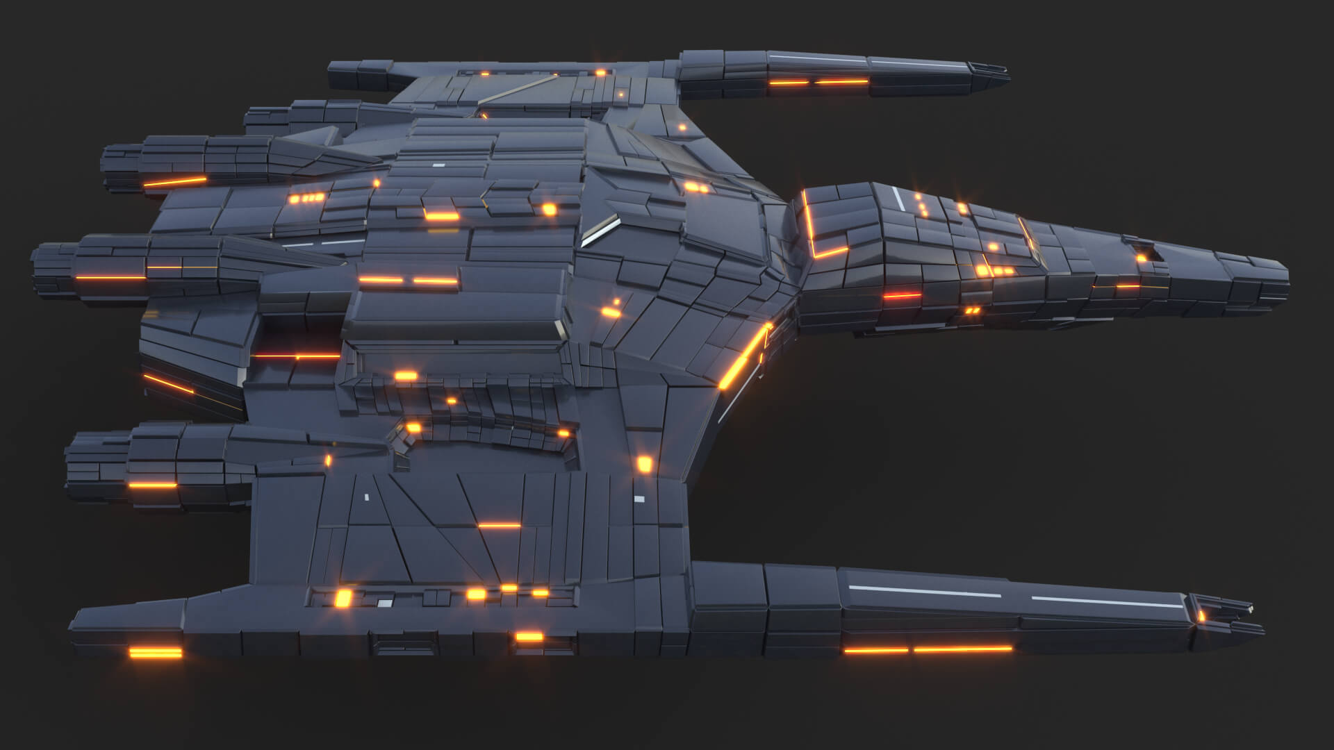 Star Ship - 3D Model by Mak21