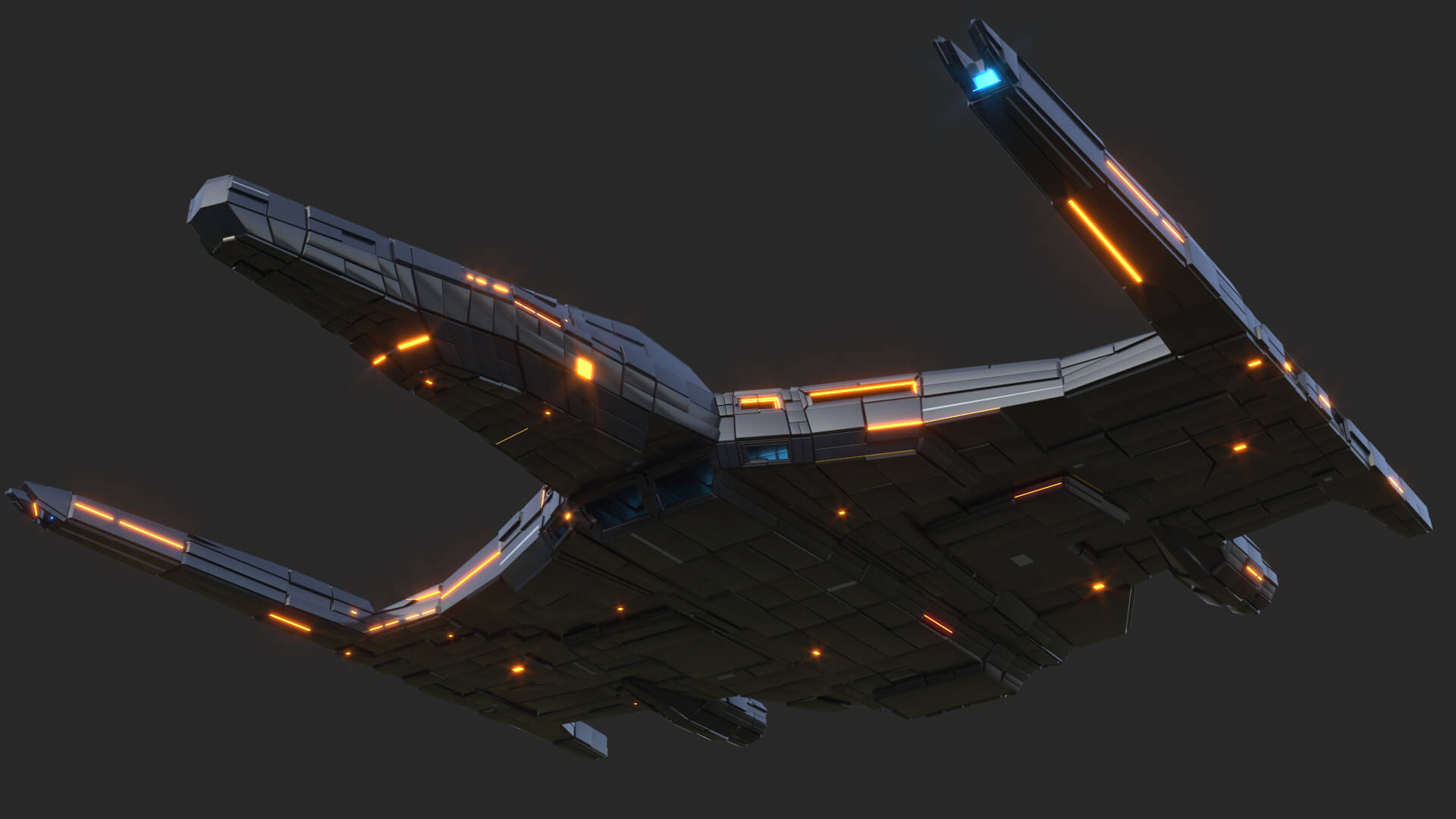 Star Ship - 3D Model by Mak21