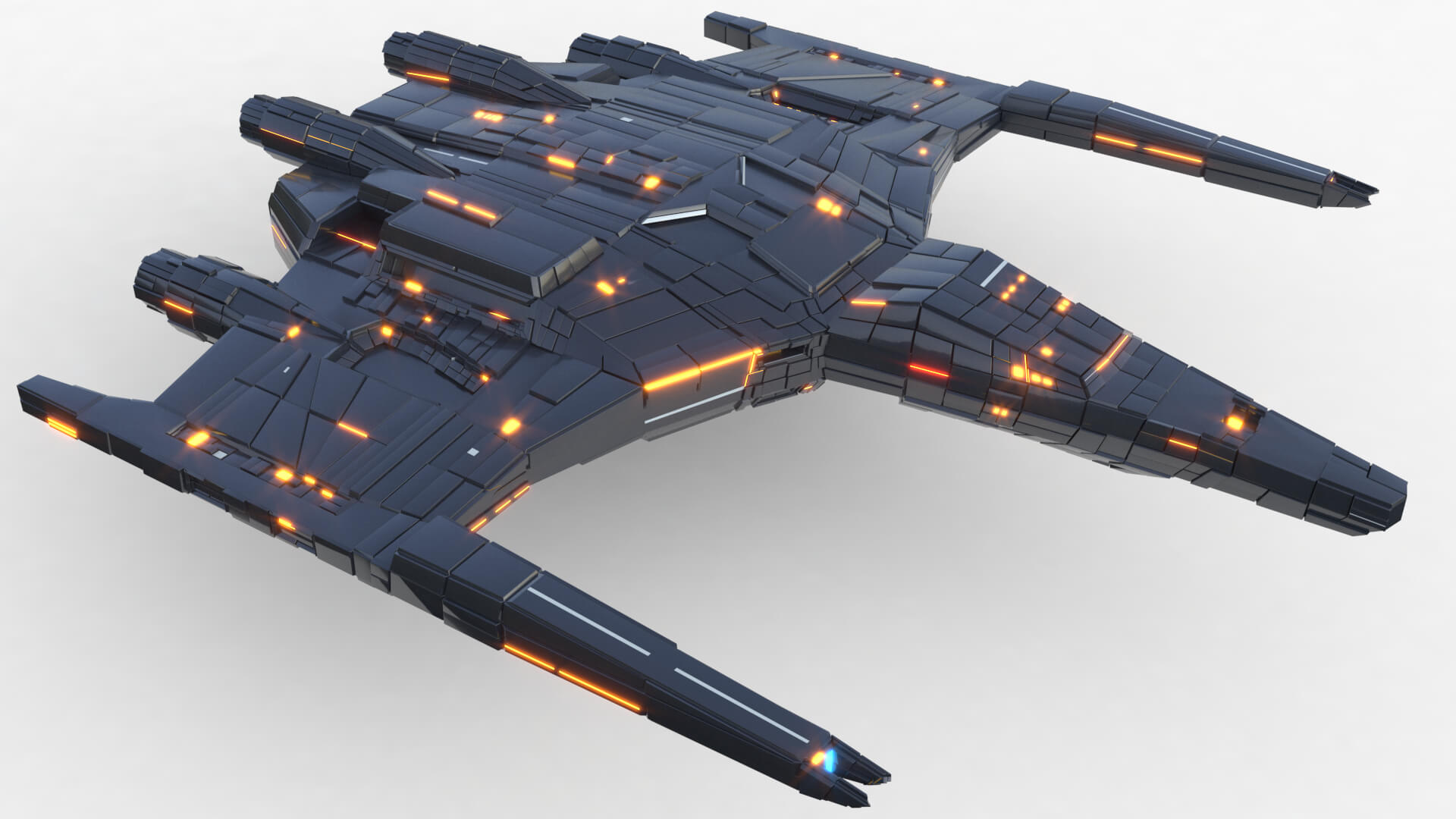 Star Ship - 3D Model by Mak21